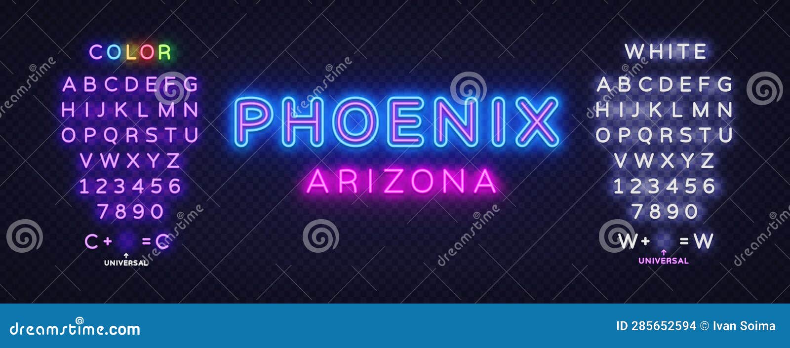 Phoenix City Skyline And Landmarks Silhouette, Black And White Design ...