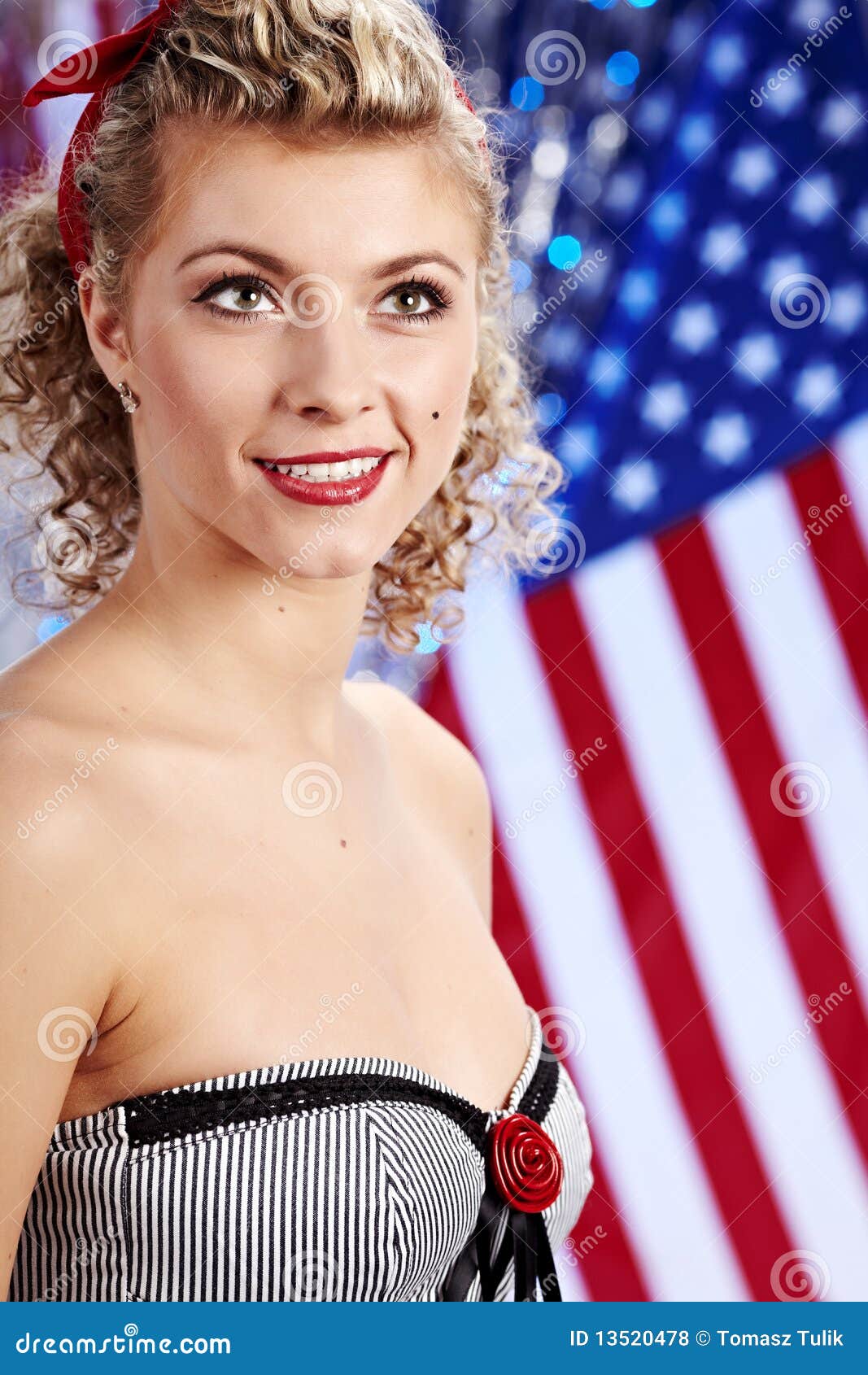 American pin-up woman stock photo. Image of indoors, beautiful - 13520478