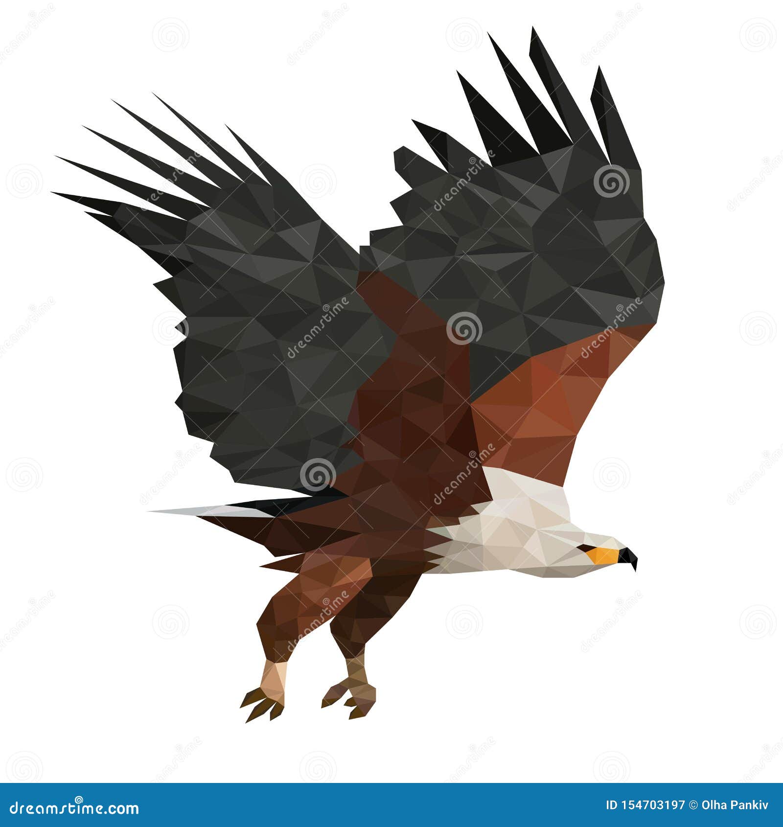 American polygon eagle stock vector. Illustration of crow - 154703197