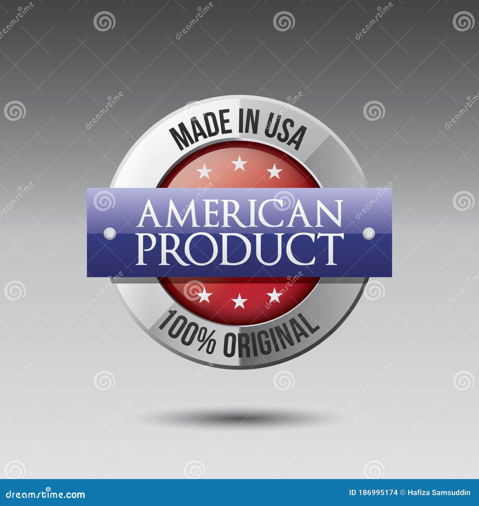 American Product Label. Vector Illustration Decorative Design Stock ...