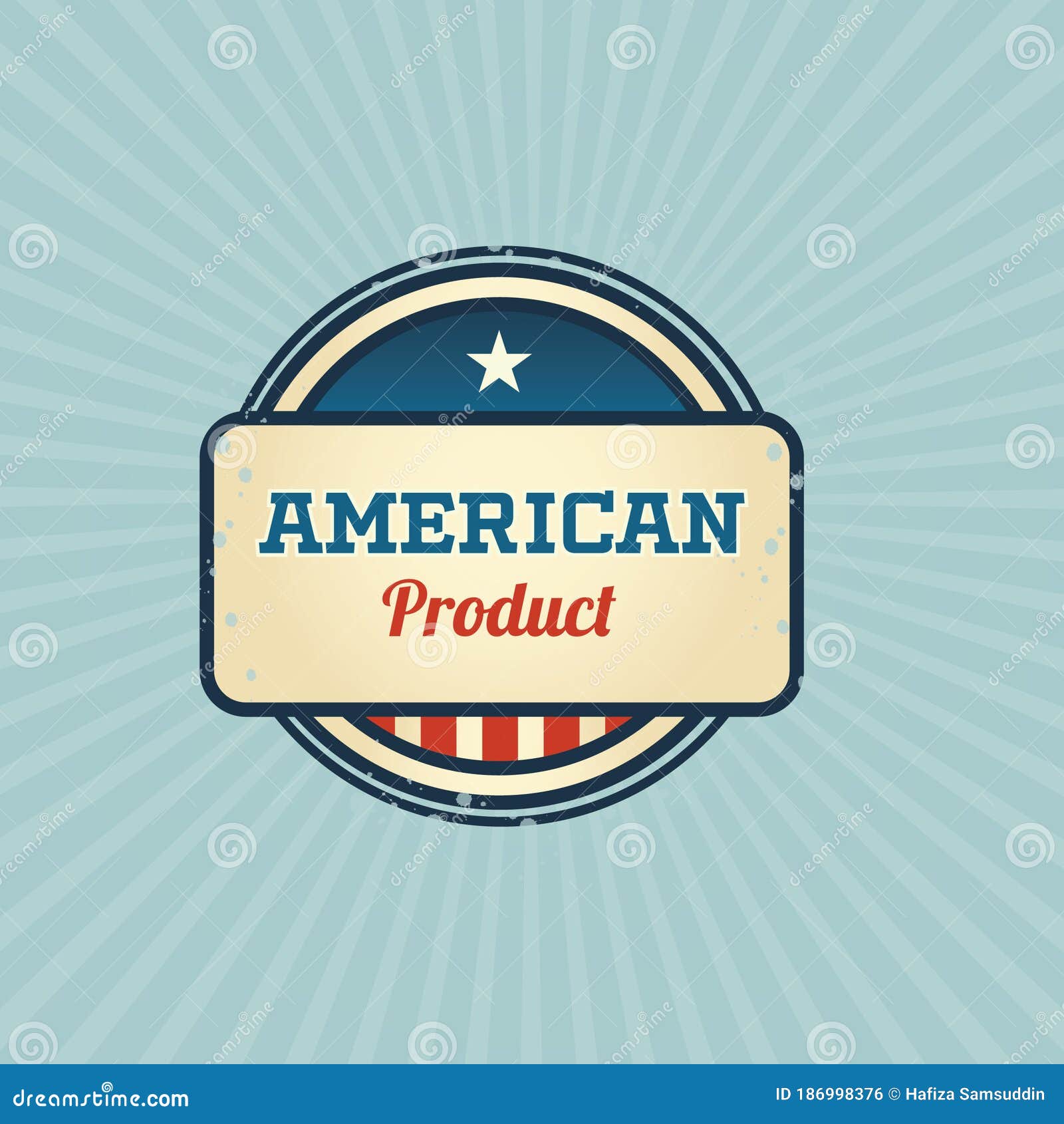 American Product Label. Vector Illustration Decorative Design Stock ...