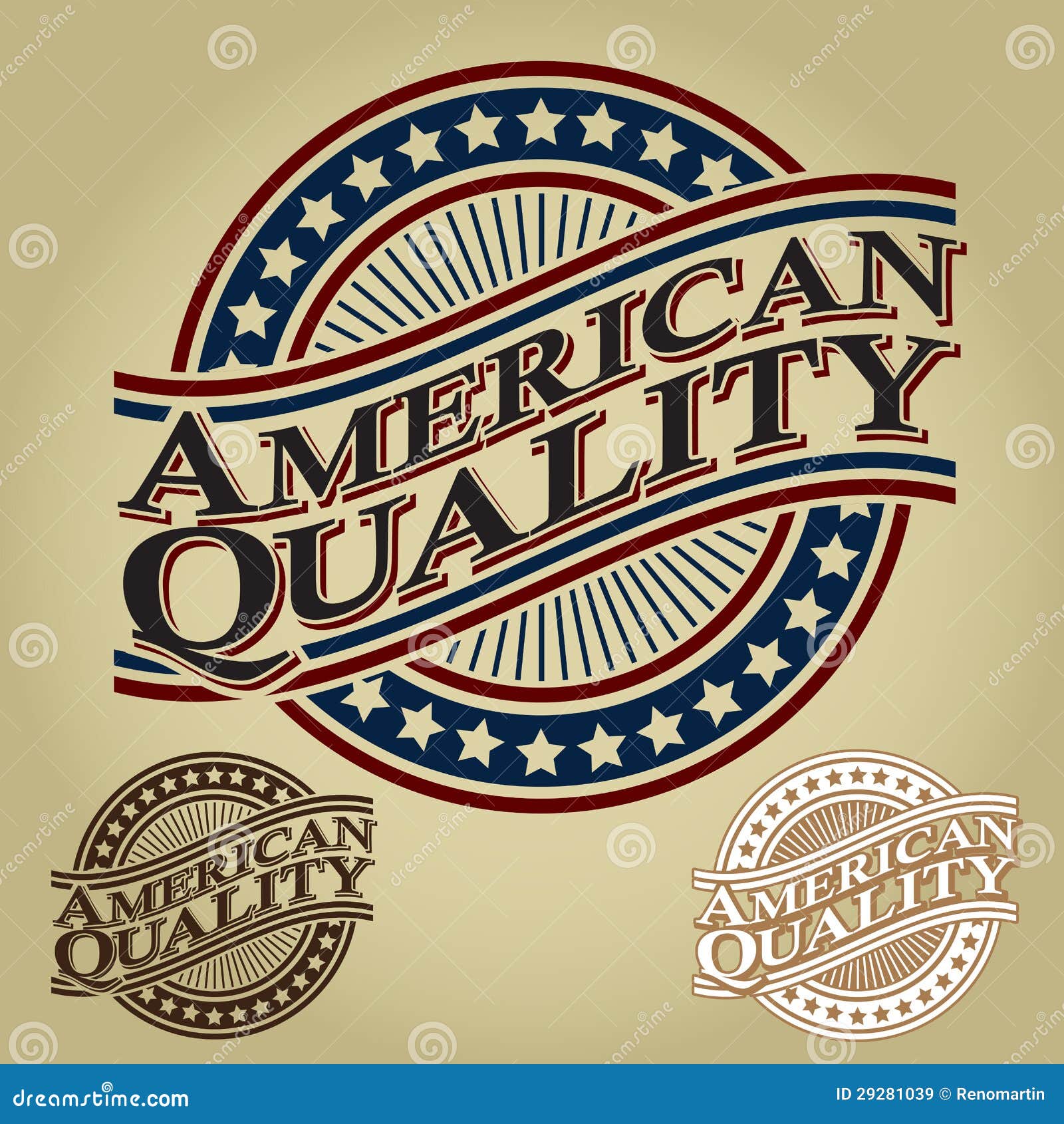 American Quality Seal stock vector. Illustration of certificate - 29281039
