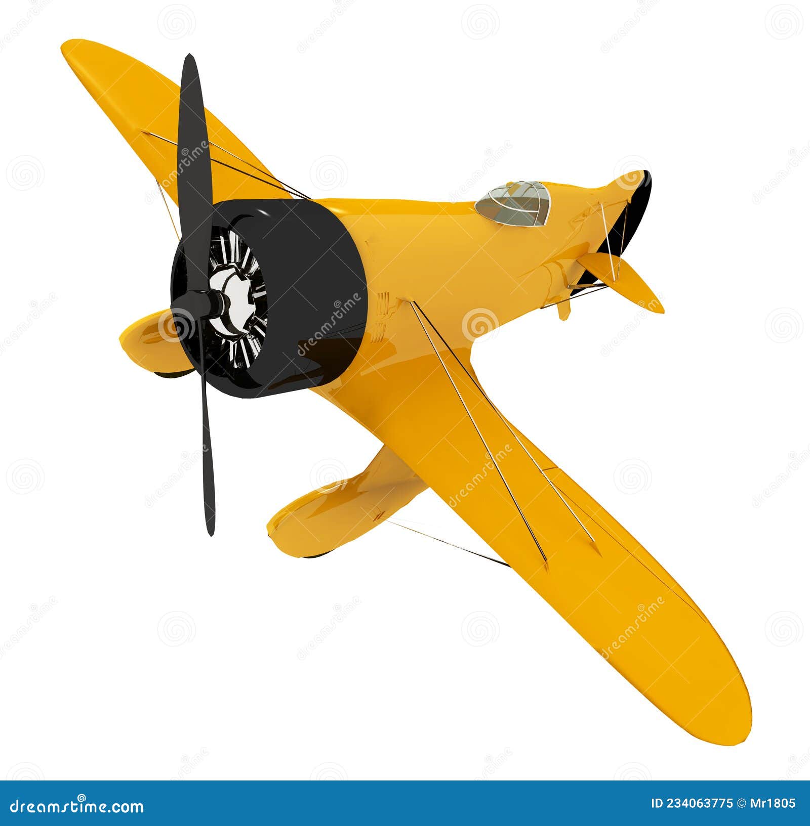 American Racing Plane From The 1930s Isolated On White Background Stock ...