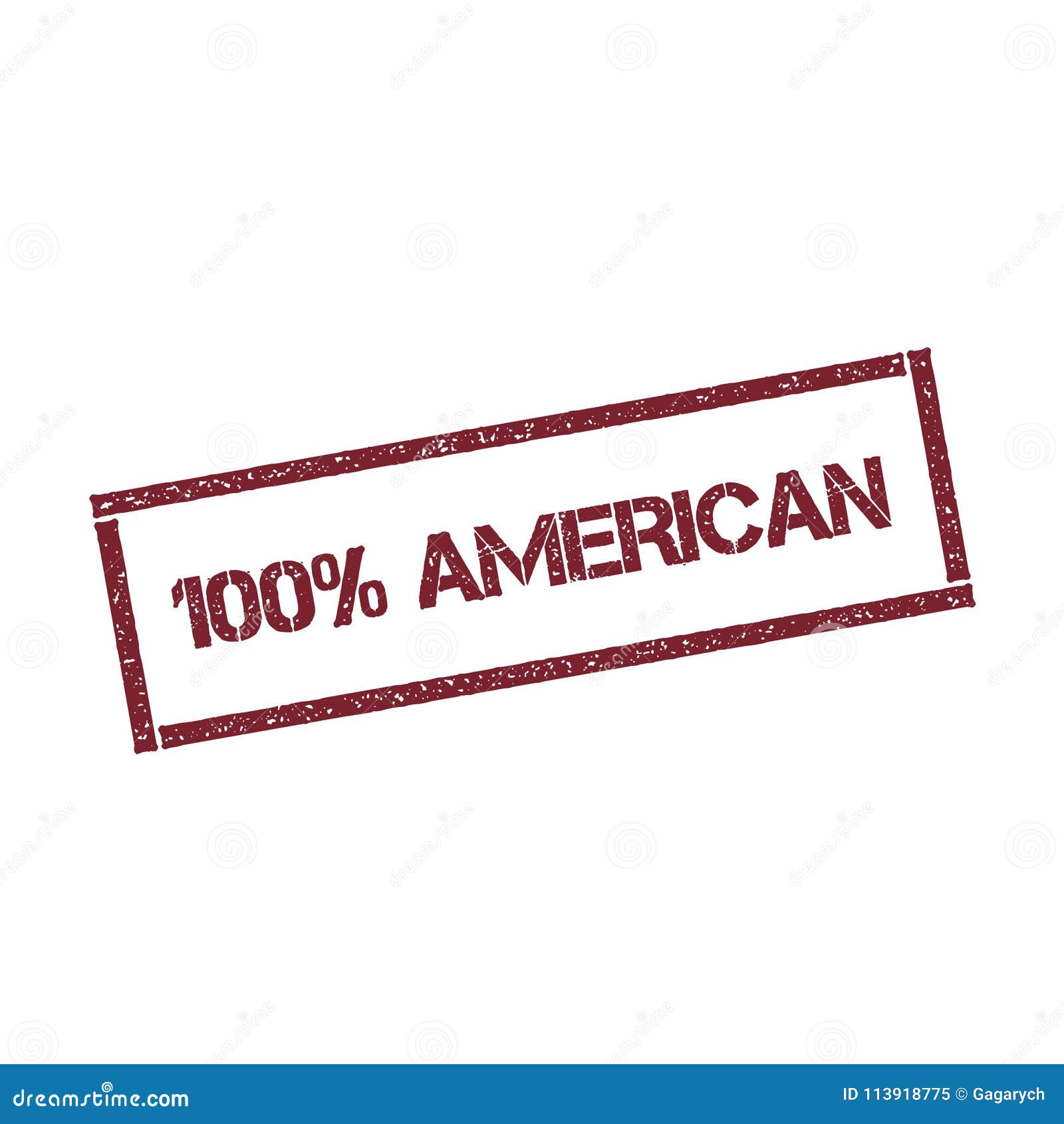 100 American Rectangular Stamp. Stock Vector - Illustration of ...