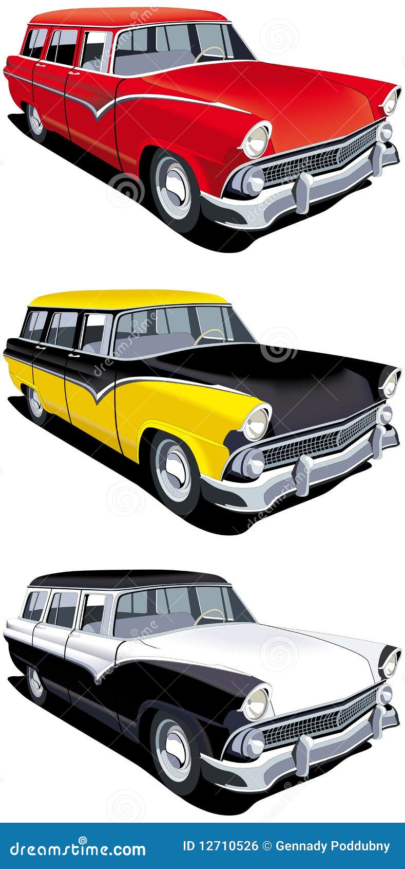 Retro Station Wagon. Vector Illustration | CartoonDealer.com #32109872