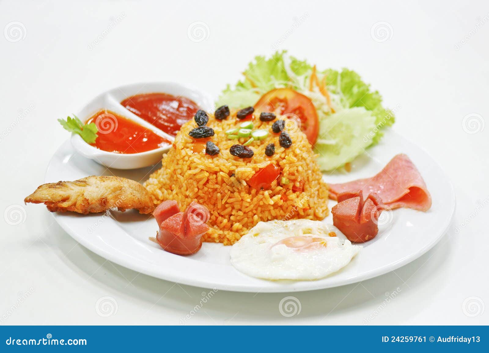 American Rice Fried Thai Food Stock Image - Image of cuisine, delicious ...