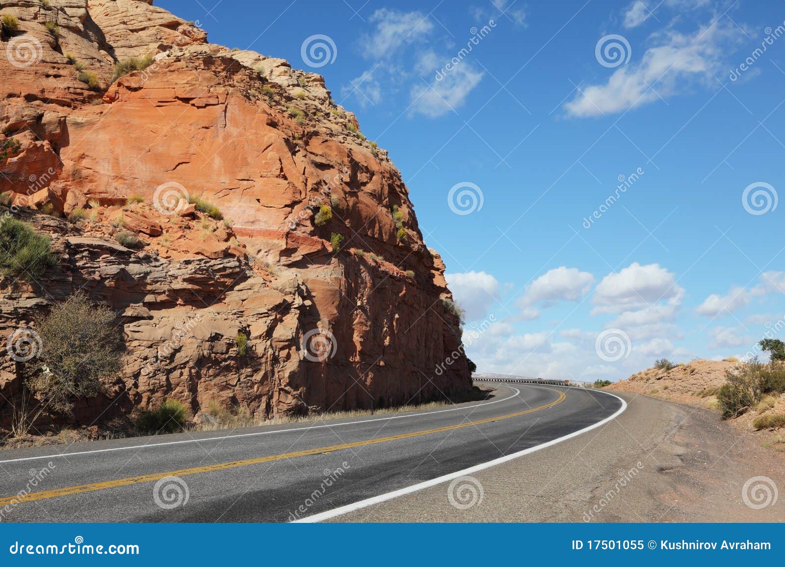 The American Roads in the Red Rock Desert Stock Image - Image of drive ...