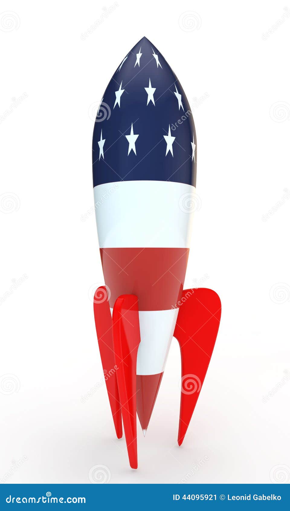 American rocket stock illustration. Illustration of chrome - 44095921