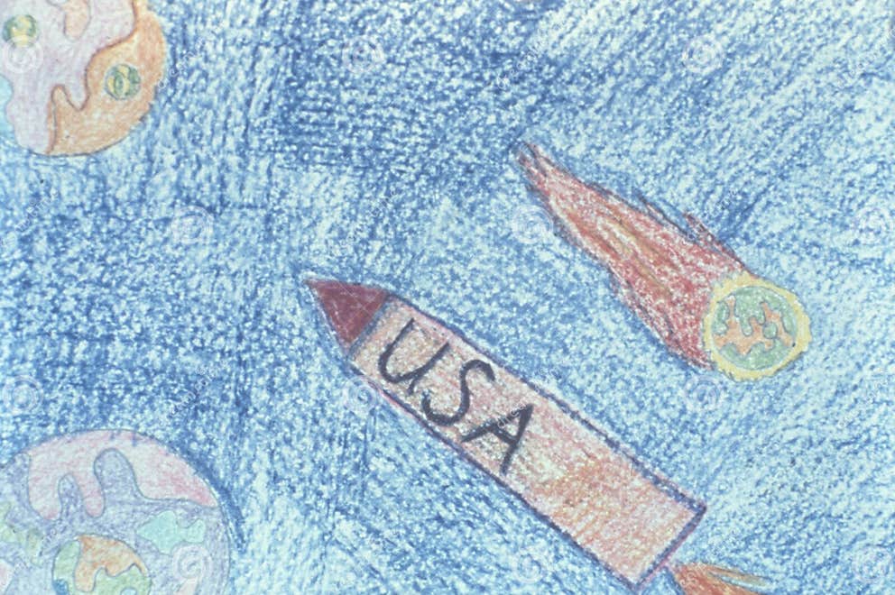 American Rocket in Outer Space Editorial Photo - Illustration of ...