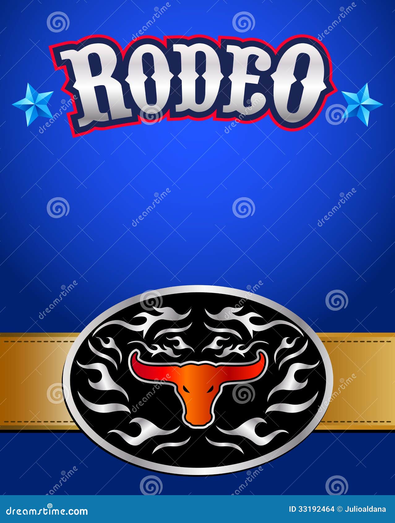 Rodeo Poster.Cowboy On Horse Cartoon Vector | CartoonDealer.com #38109829