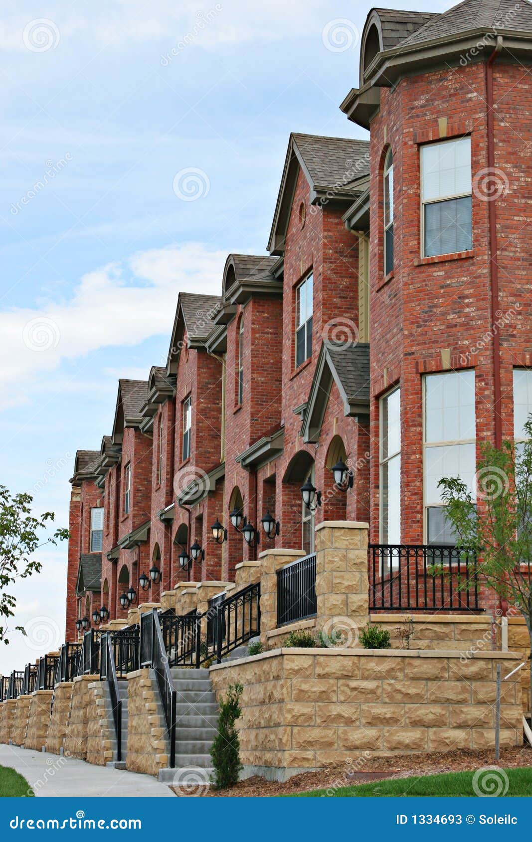 American row houses stock image. Image of builder, colorado - 1334693