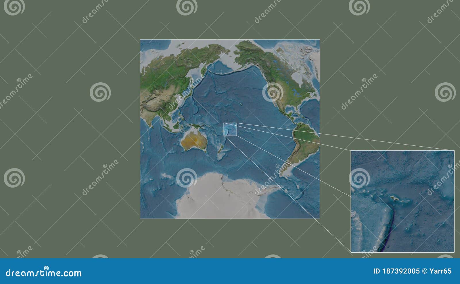 American Samoa Tutuila - Satellite. Area Extracted Stock Illustration ...