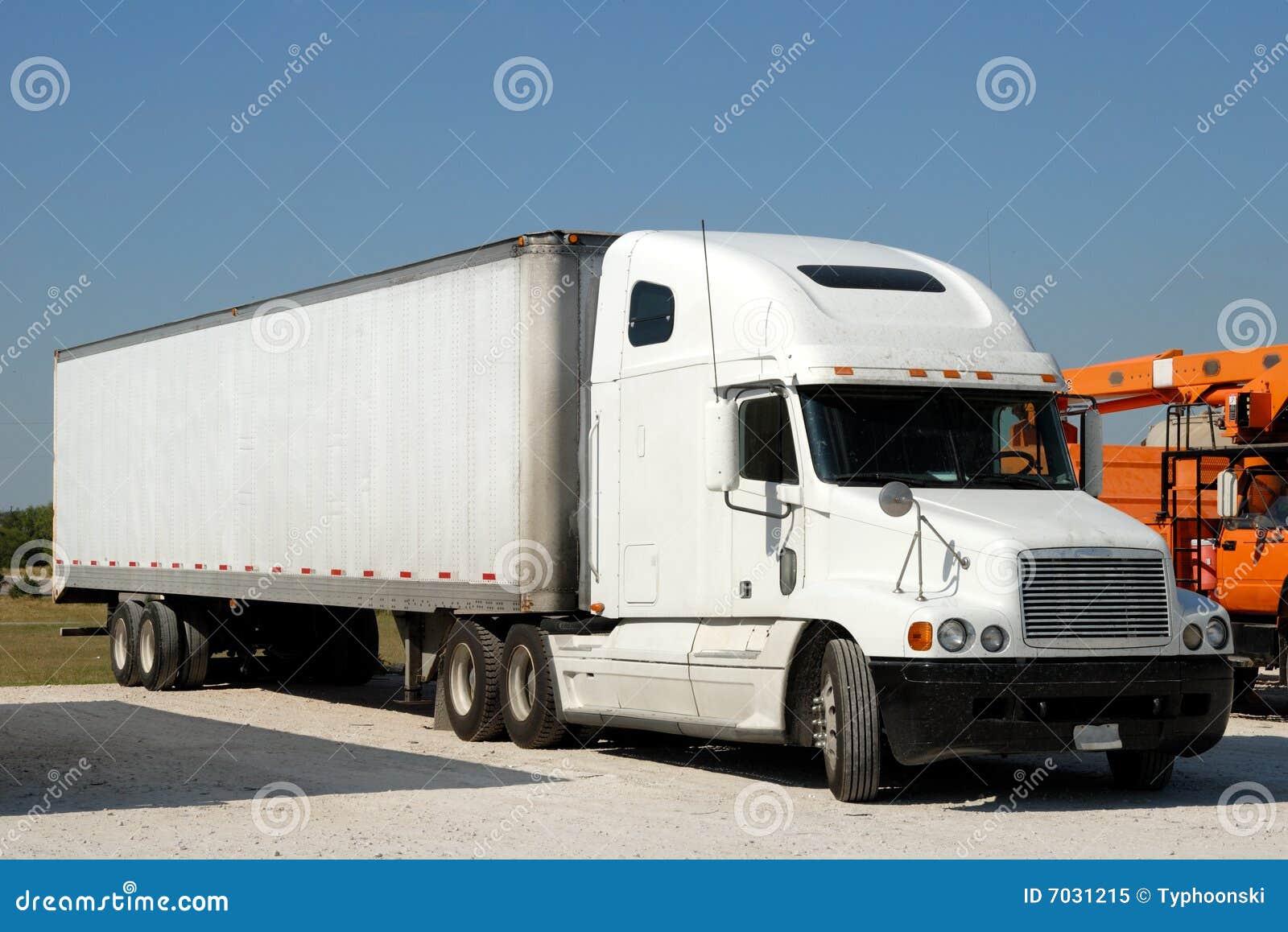 American semi truck stock image. Image of cargo, wheels - 7031215
