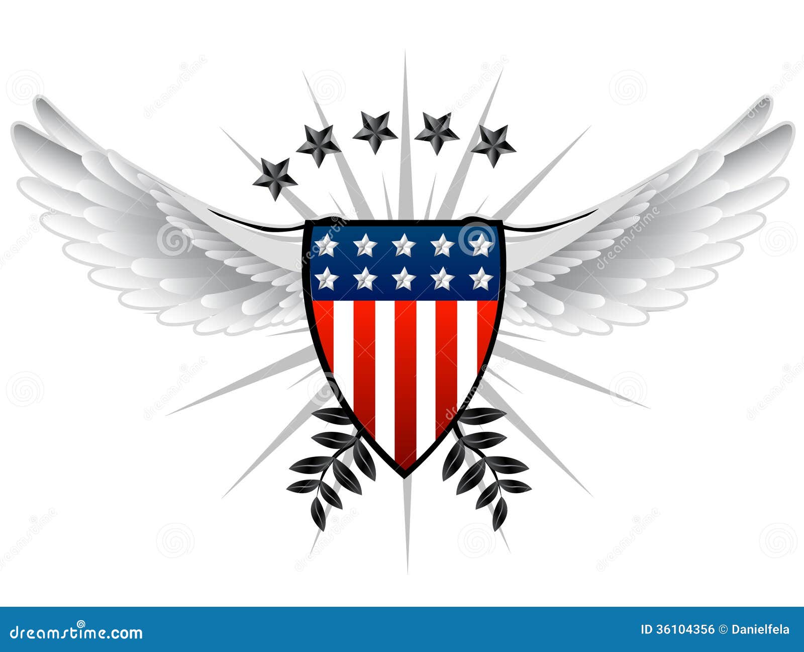 American shield stock vector. Illustration of patriotism - 36104356