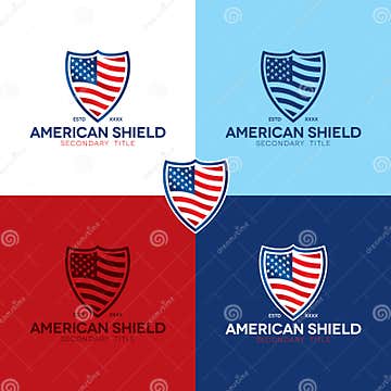 American Shield Logo and Icon - Vector Illustration Stock Vector ...
