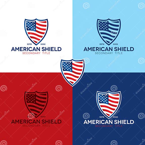 American Shield Logo and Icon - Vector Illustration Stock Vector ...