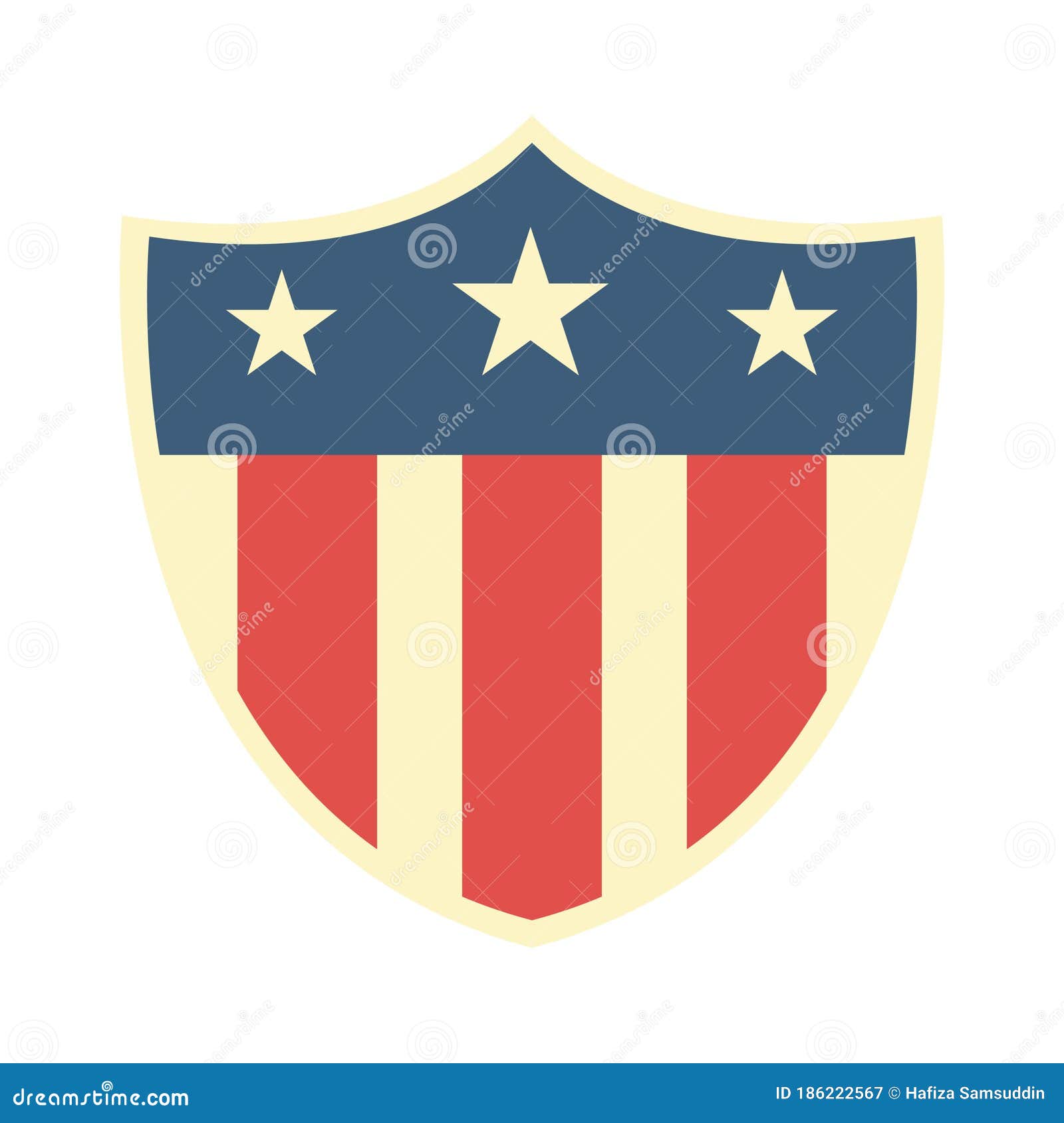 American Shield. Vector Illustration Decorative Design Stock Vector ...