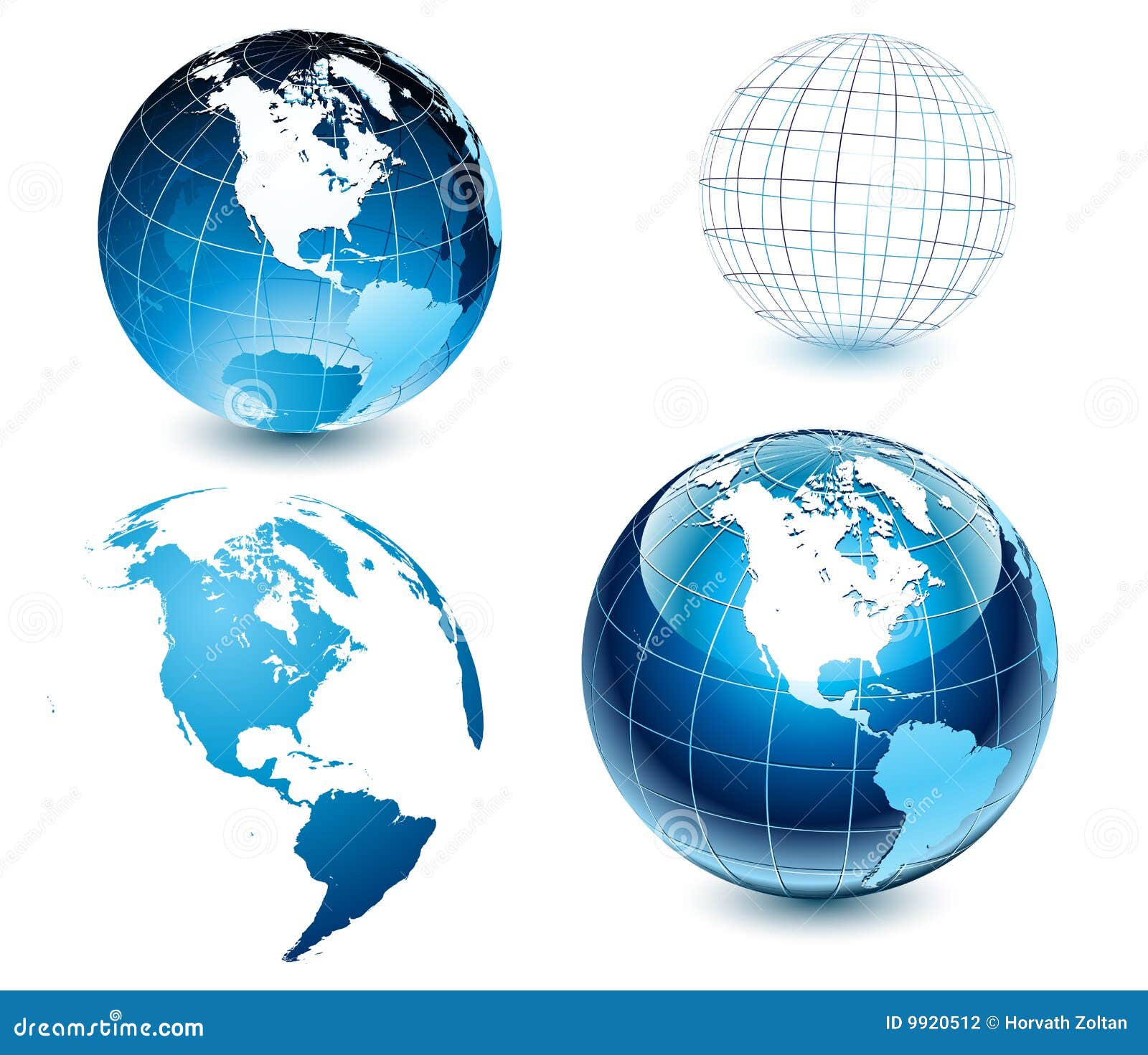 American Side of the World-globe Stock Vector - Illustration of blue ...