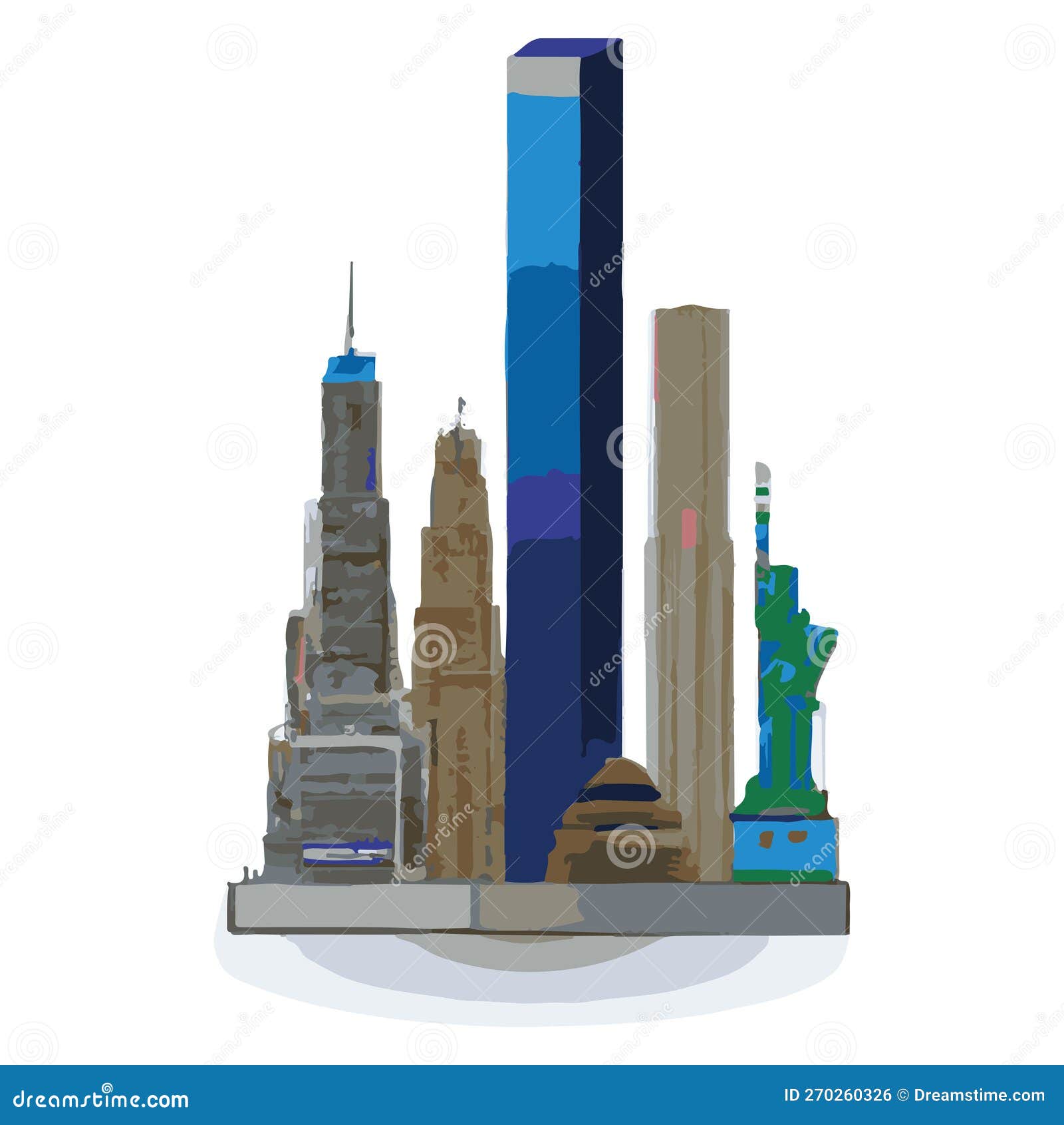 American Skyscrapers Vector Icons Stock Vector - Illustration of ...