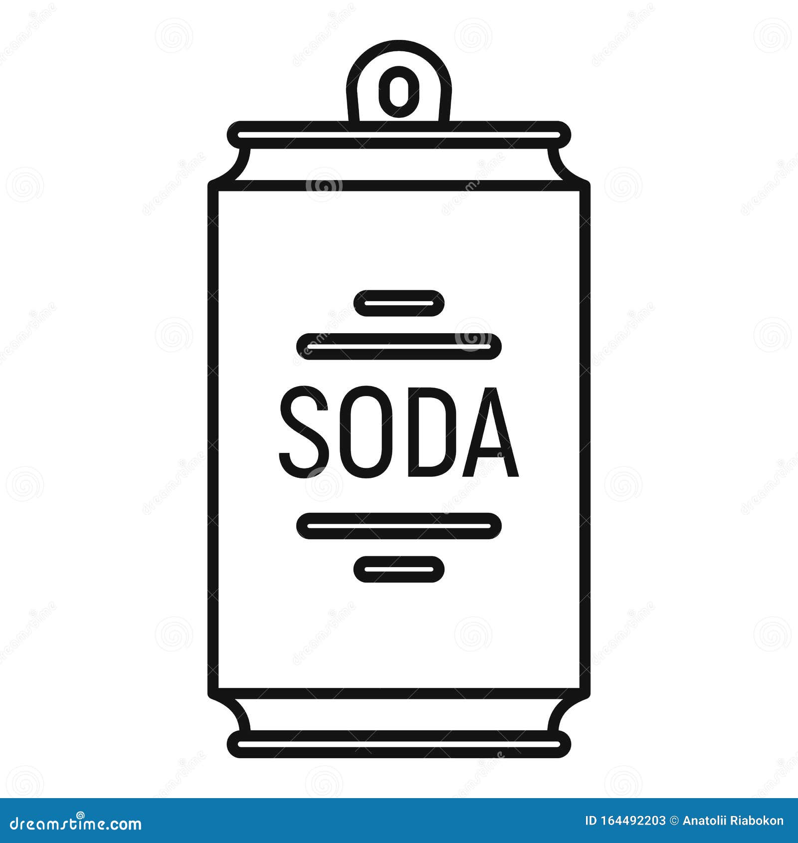 American Soda Icon, Outline Style Stock Vector - Illustration of cold ...