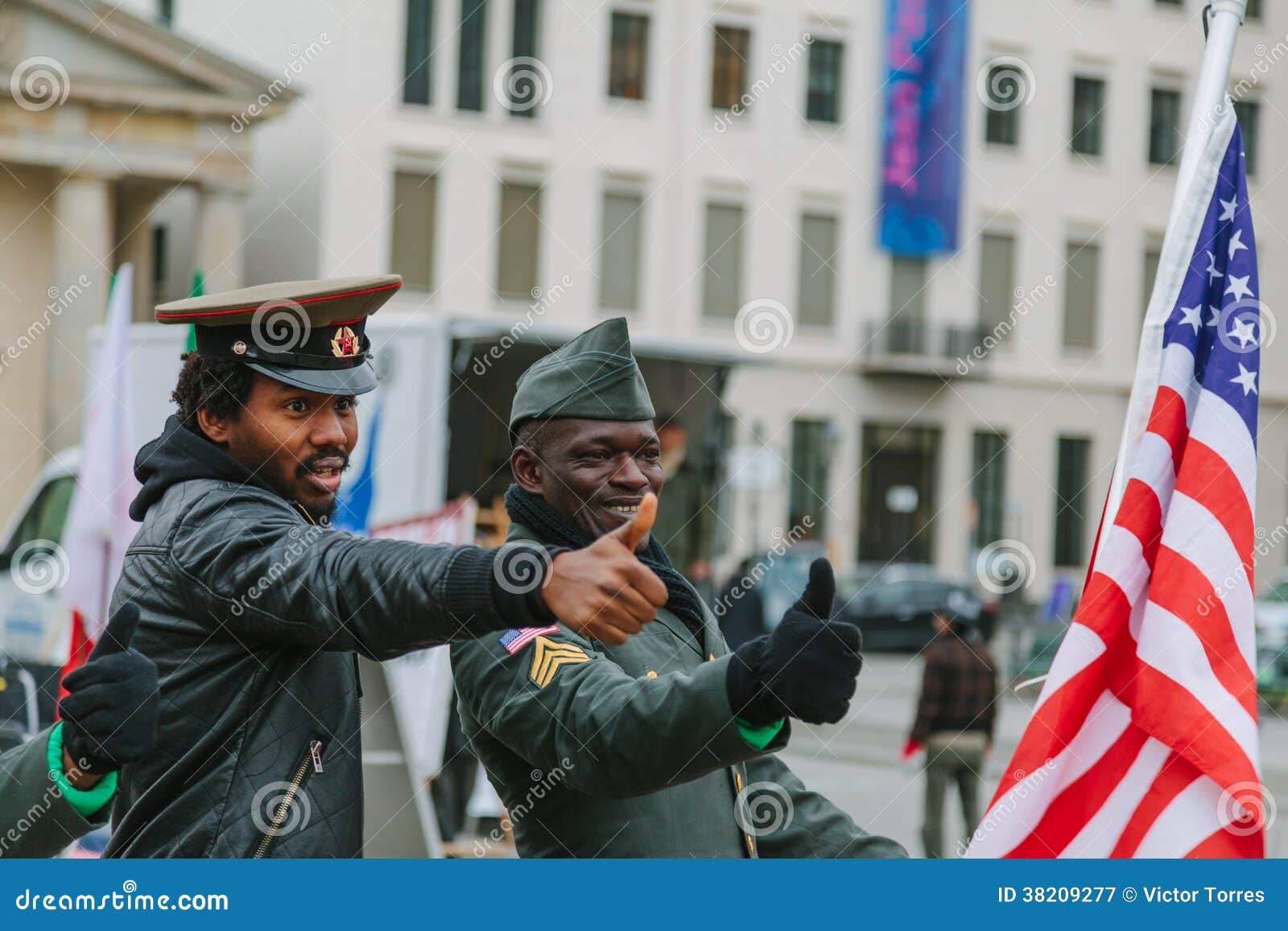 American and Soviet Military Claiming Their Rights Editorial ...