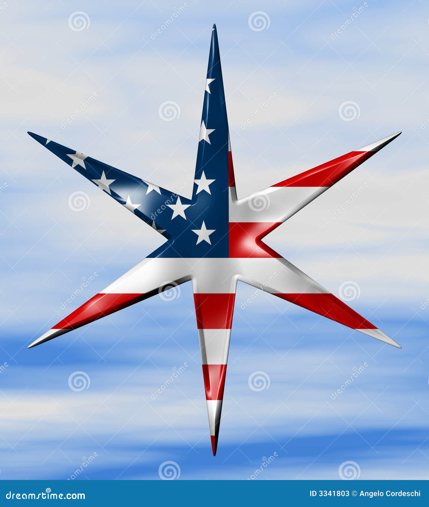 American Star stock illustration. Illustration of flag - 3341803