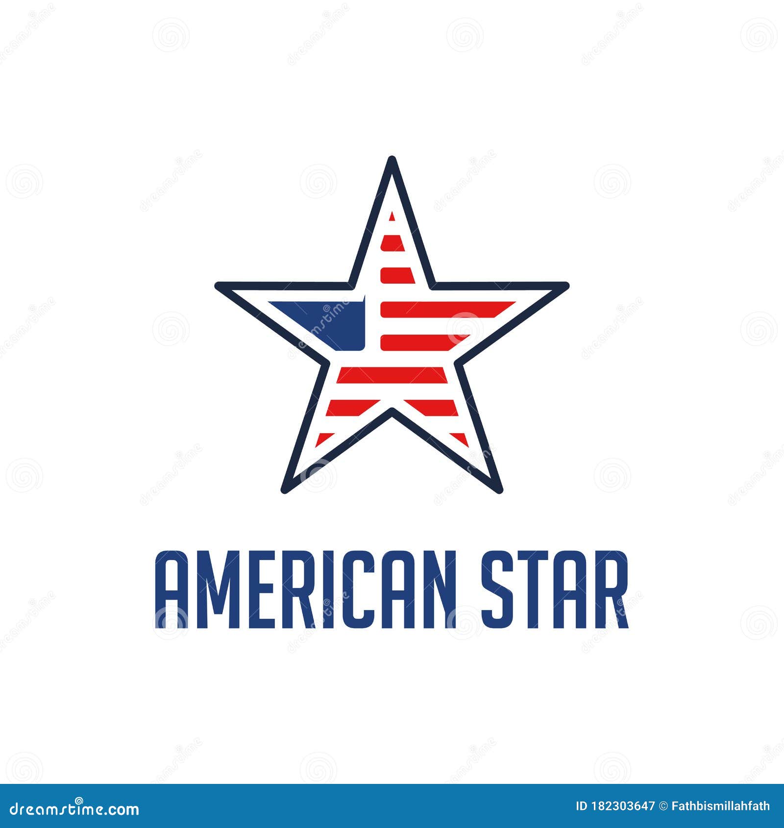 American Star Logo Design , Star of America with American Flag Inside ...