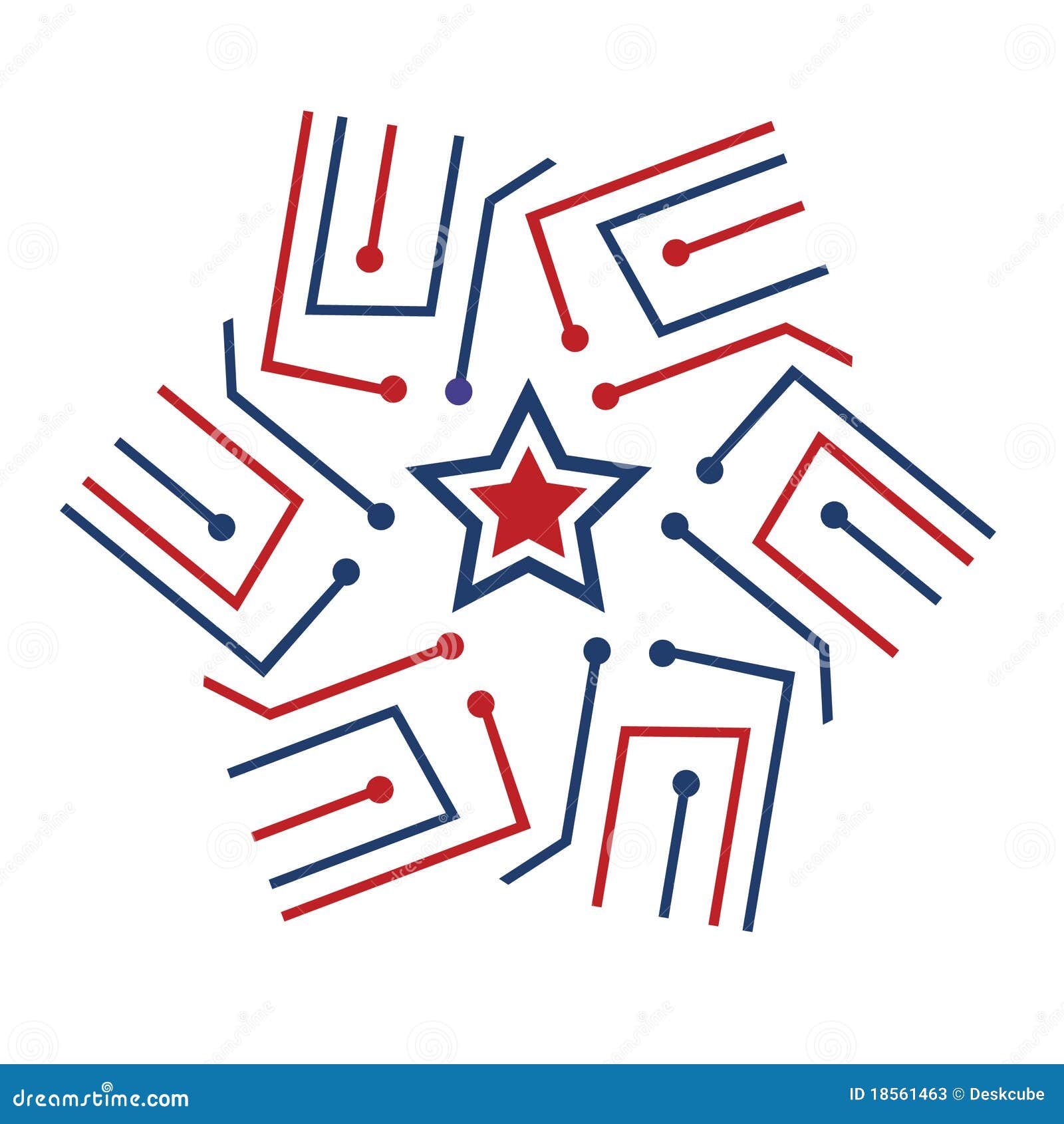 American star tech Logo stock vector. Illustration of explode - 18561463
