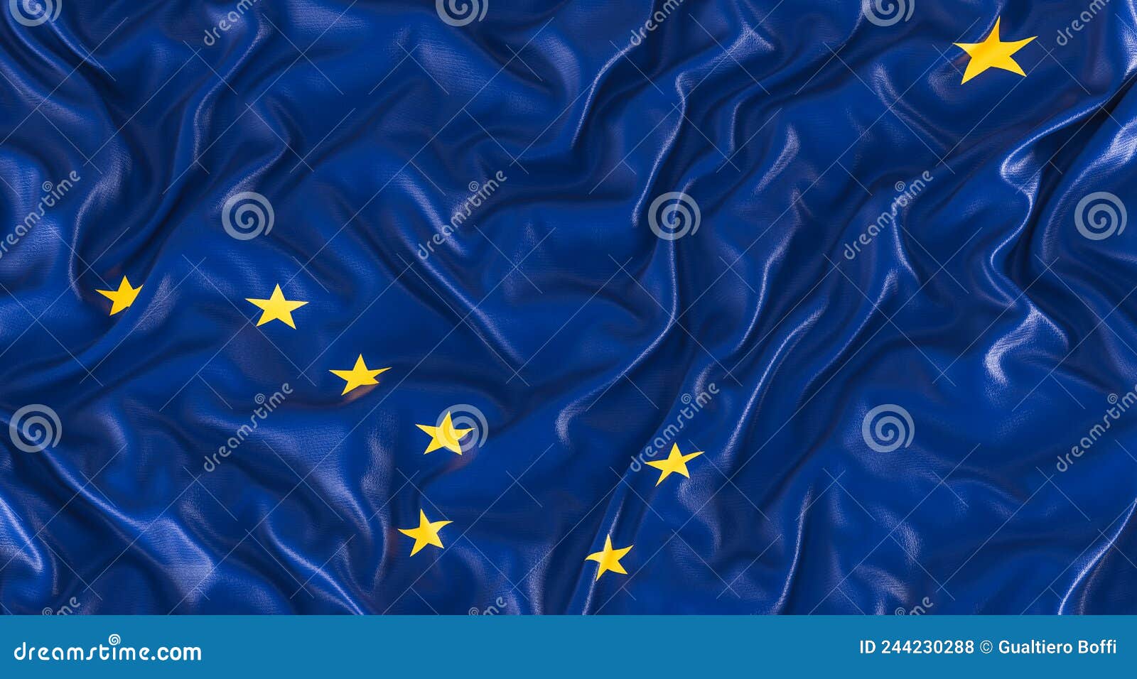 American state alaska flag stock illustration. Illustration of blue ...