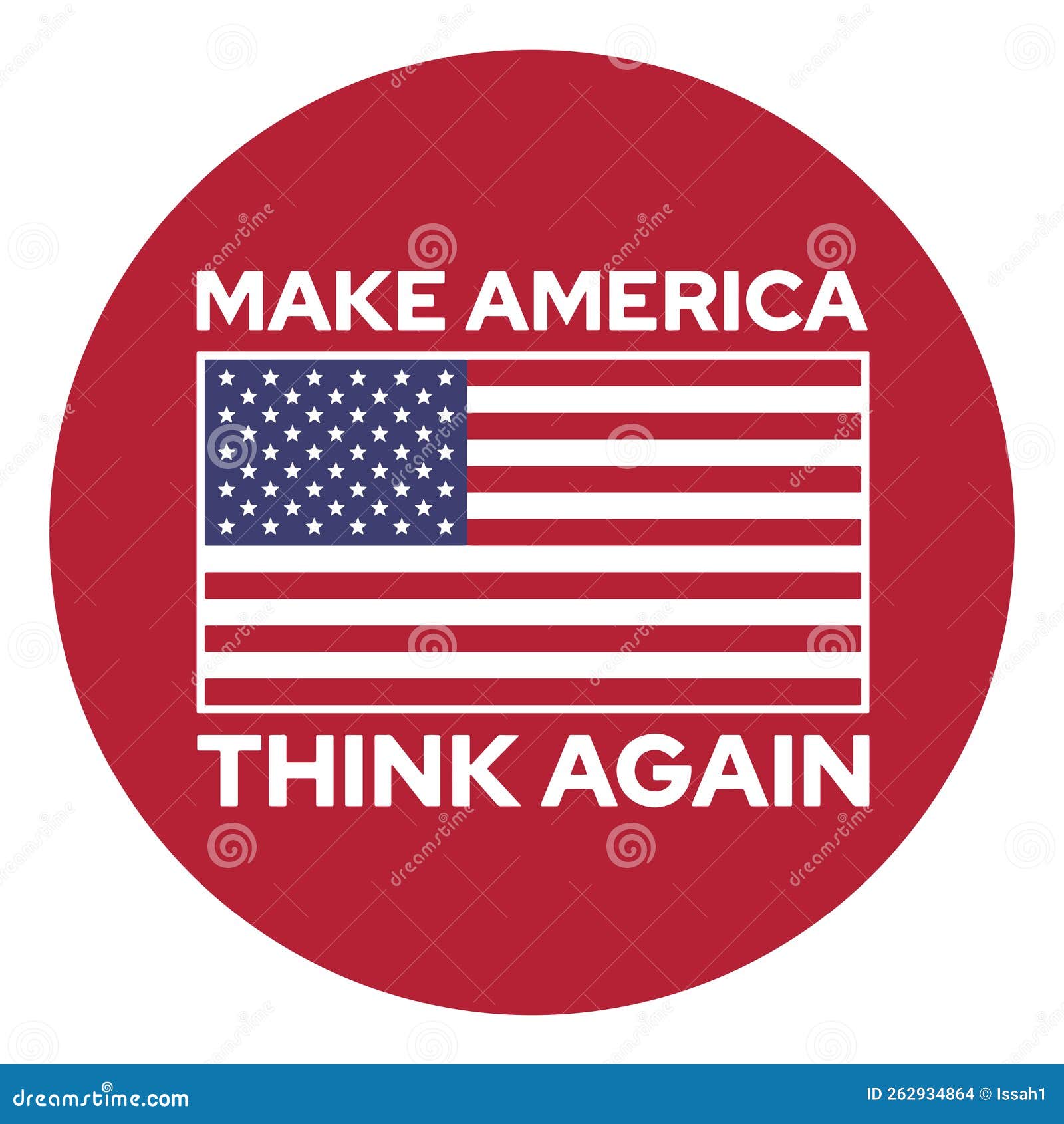 American Sticker Labeled MAKE AMERICA THINK AGAIN Stock Vector ...