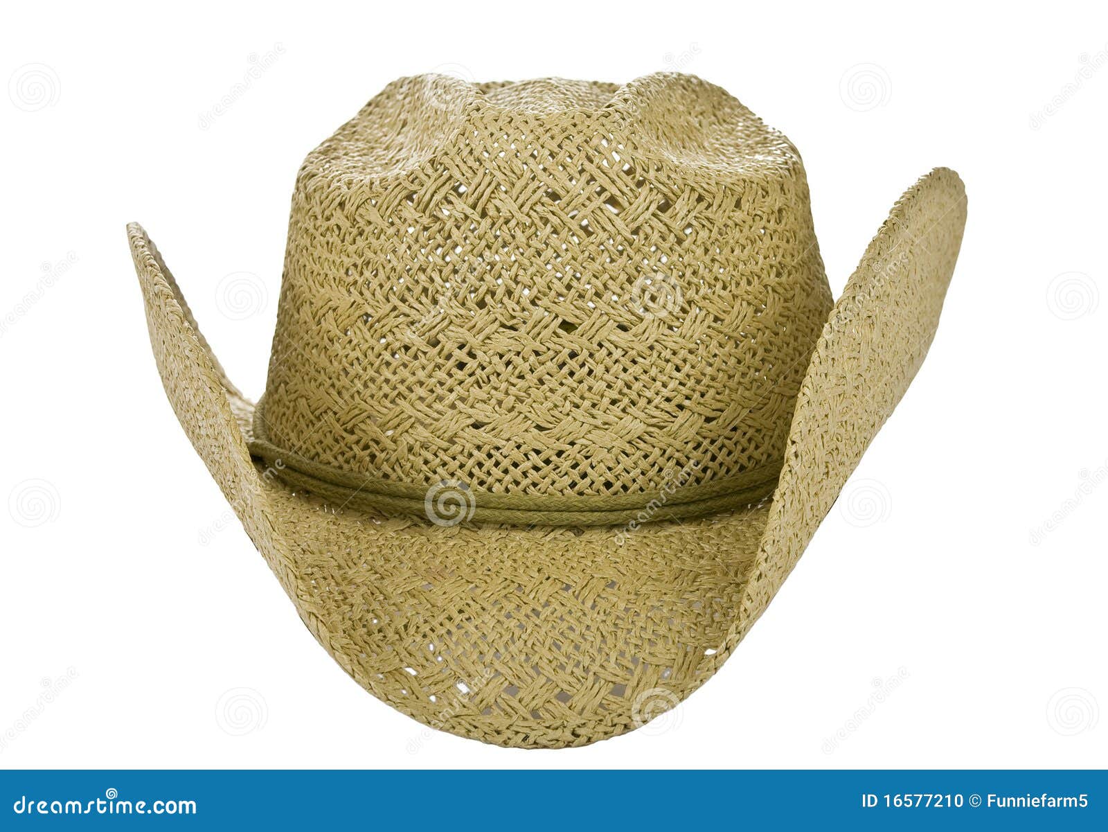 American Straw Cowboy Hat Front Side on White Stock Photo - Image of ...