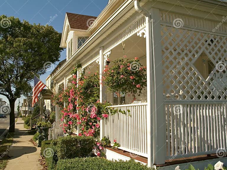 American Street stock photo. Image of landscaping, trellis - 272434