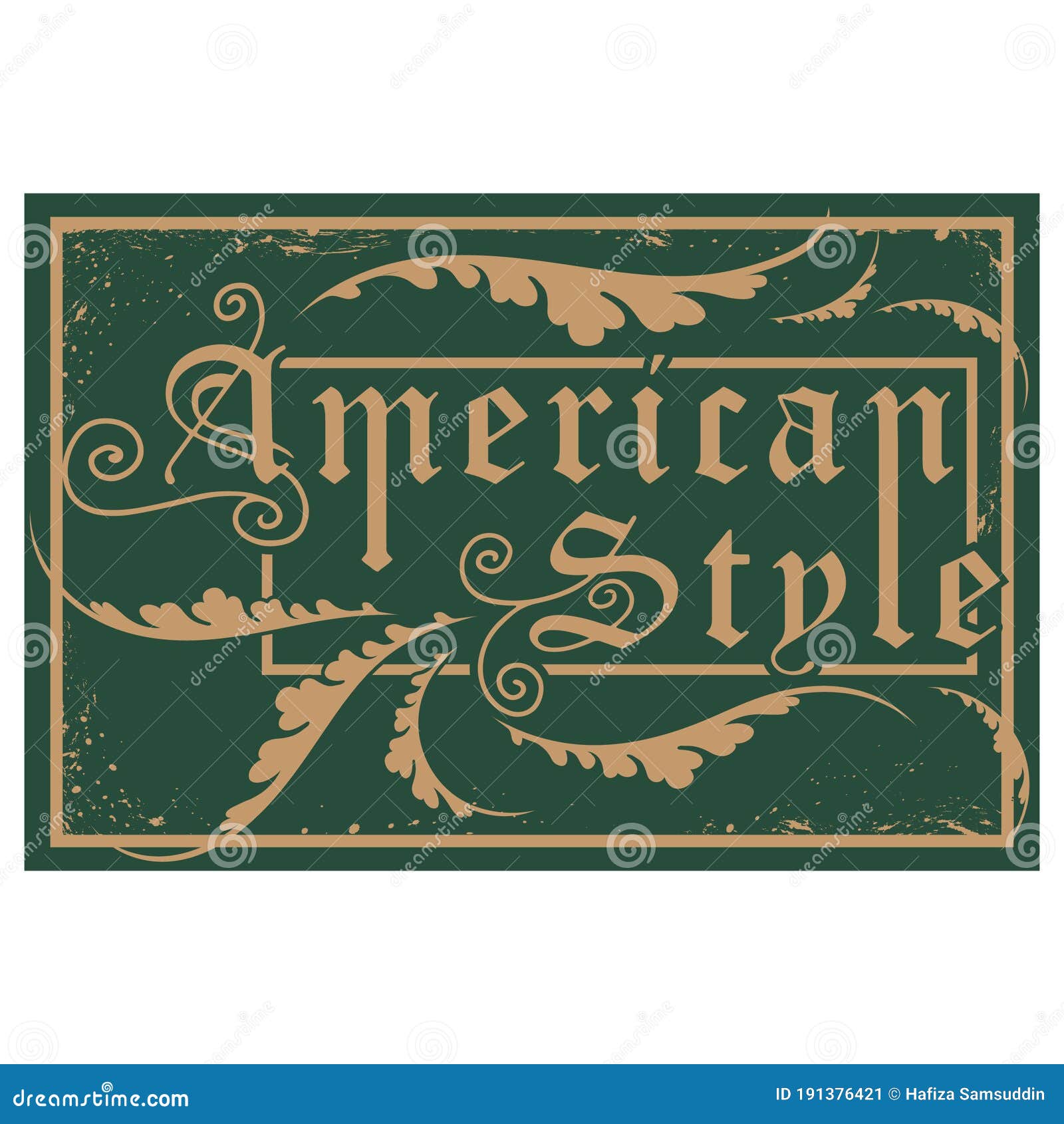 American Style Label. Vector Illustration Decorative Design Stock ...