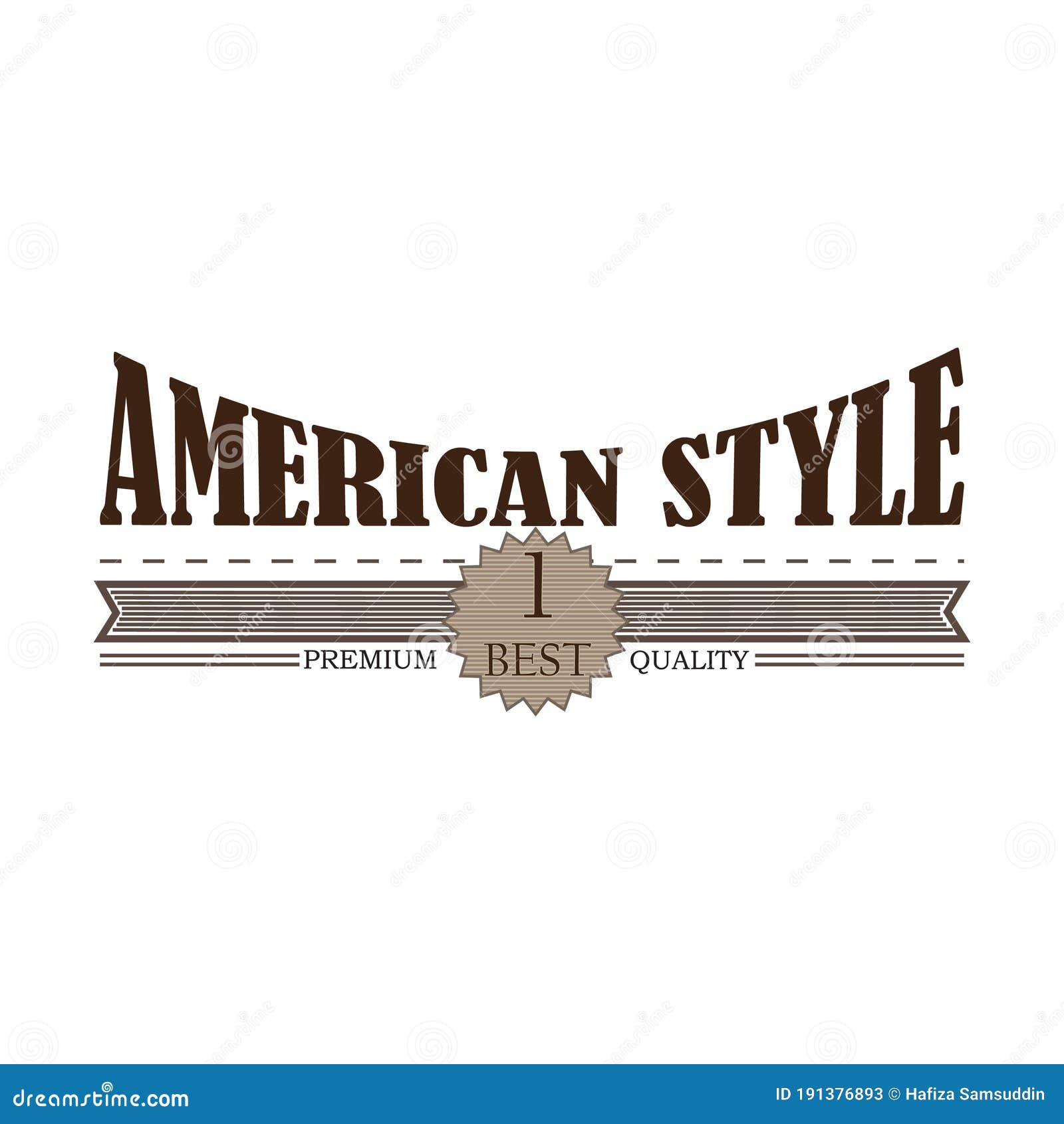 American Style Label. Vector Illustration Decorative Design Stock ...