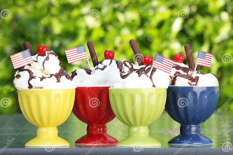 American sundaes stock photo. Image of fourth, celebration - 9784680