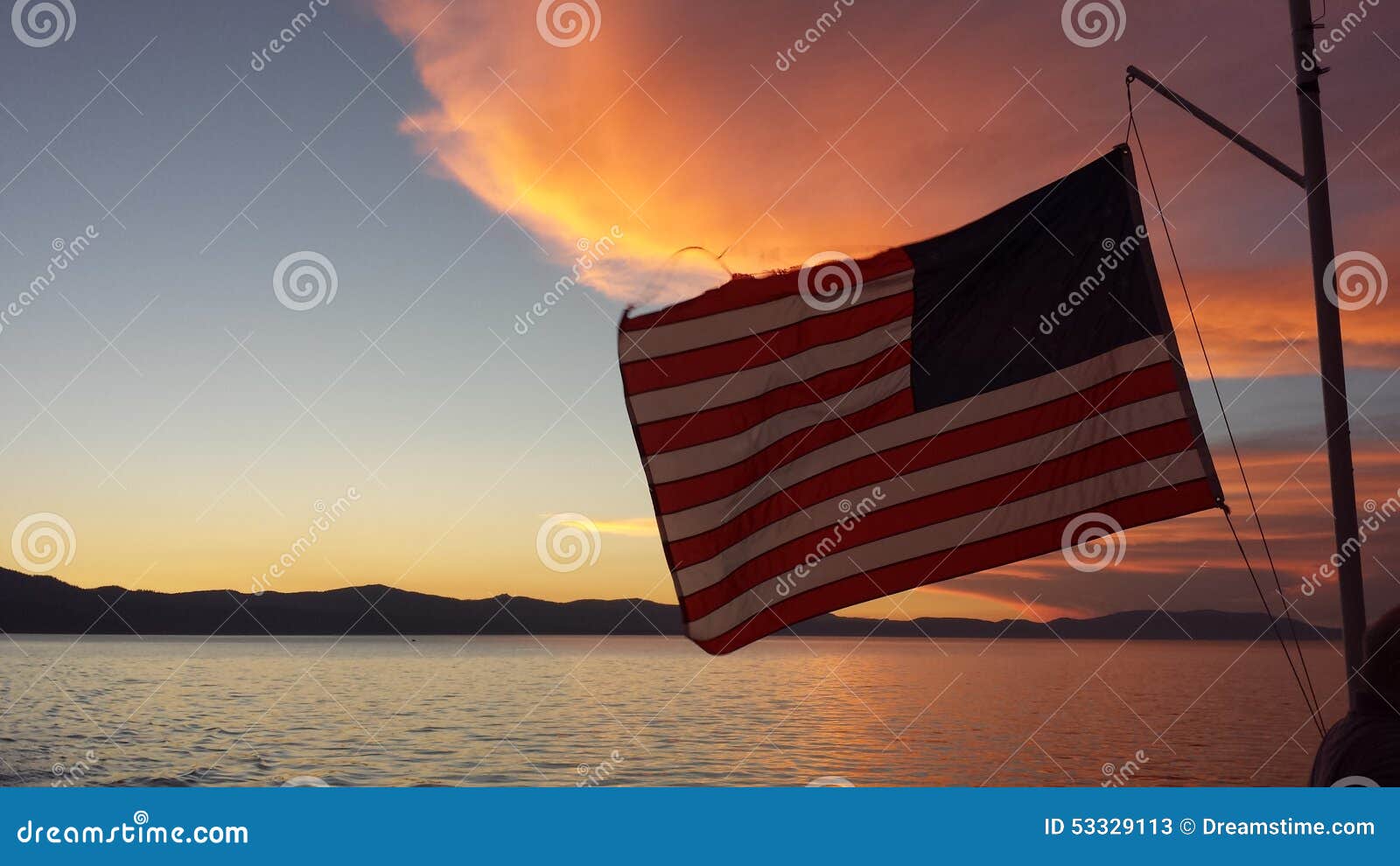 American Sunset stock image. Image of lake, tahoe, american - 53329113