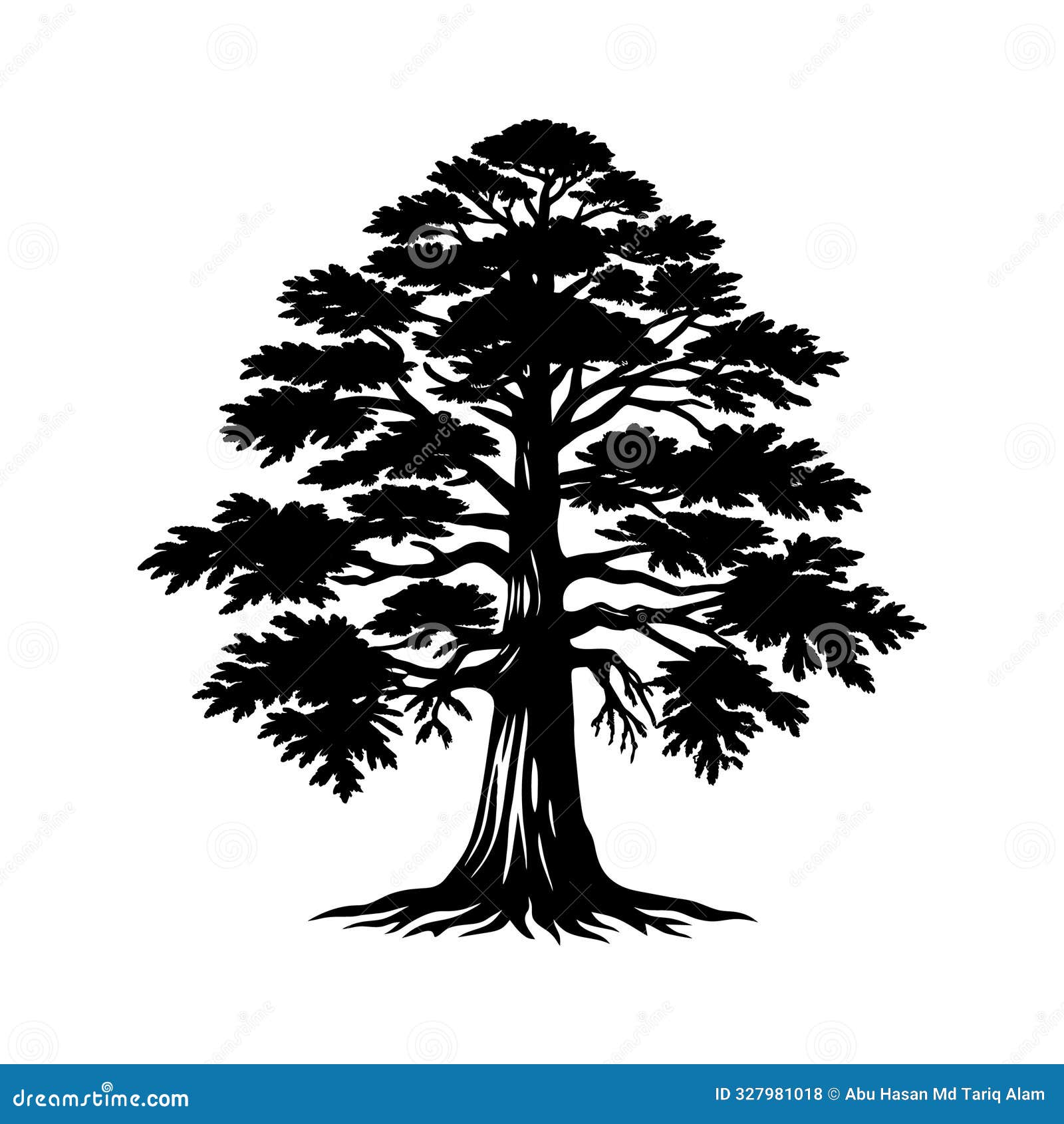 Sycamore Tree Silhouette, Made With Generative AI Stock Photography ...