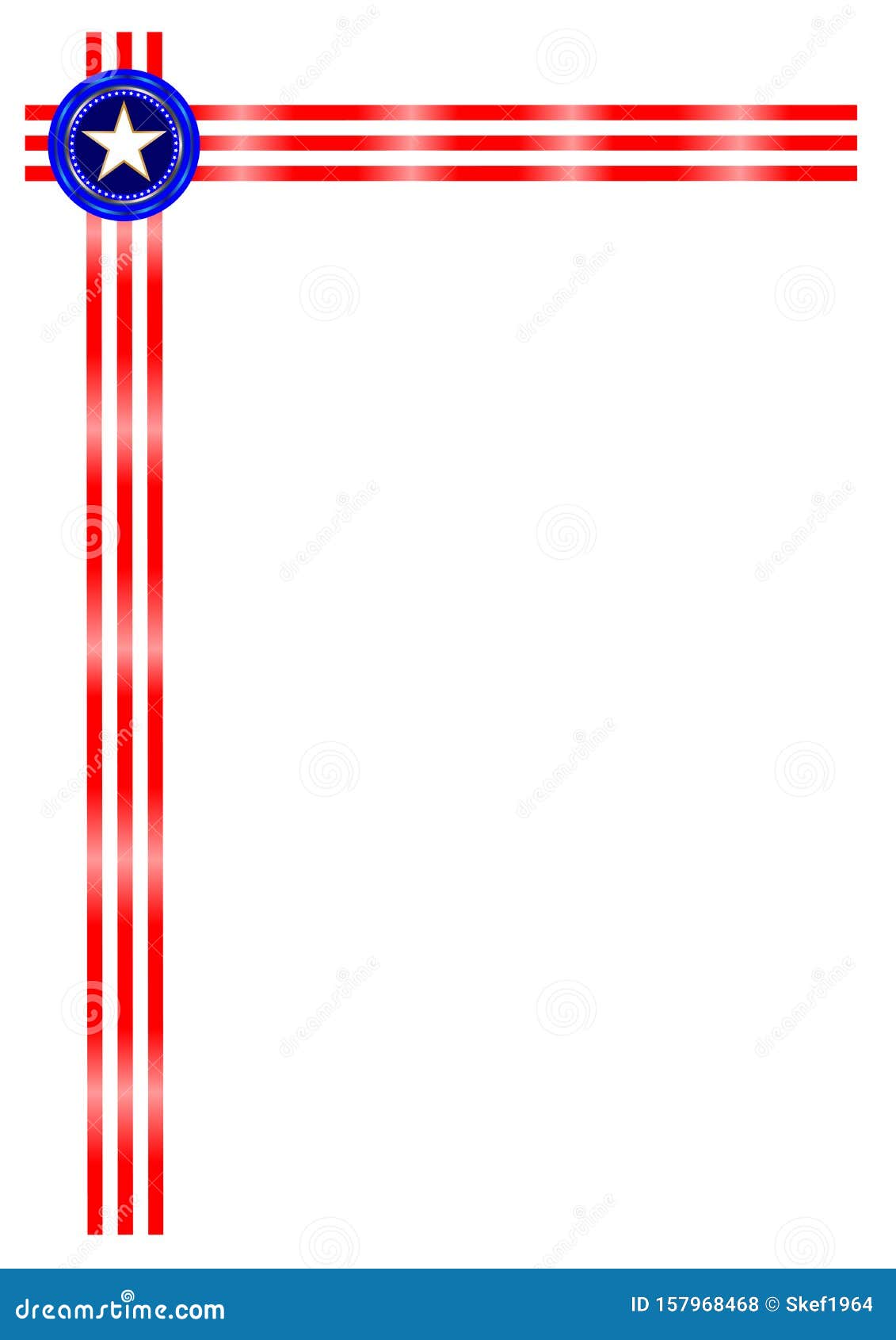 American Symbols Ribbon Border Frame A4 Paper Stock Vector ...