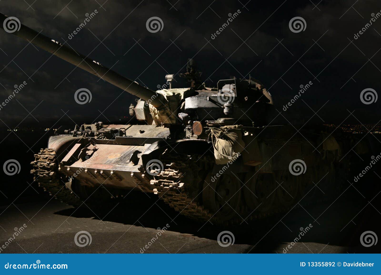 American Tank at Night stock photo. Image of clouds, night - 13355892