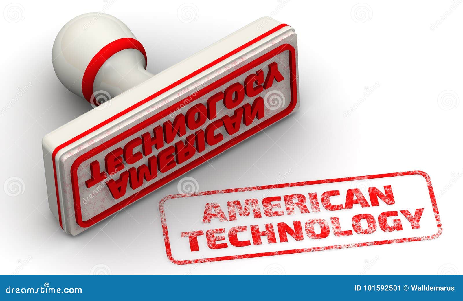American Technology. Seal and Imprint Stock Illustration - Illustration ...