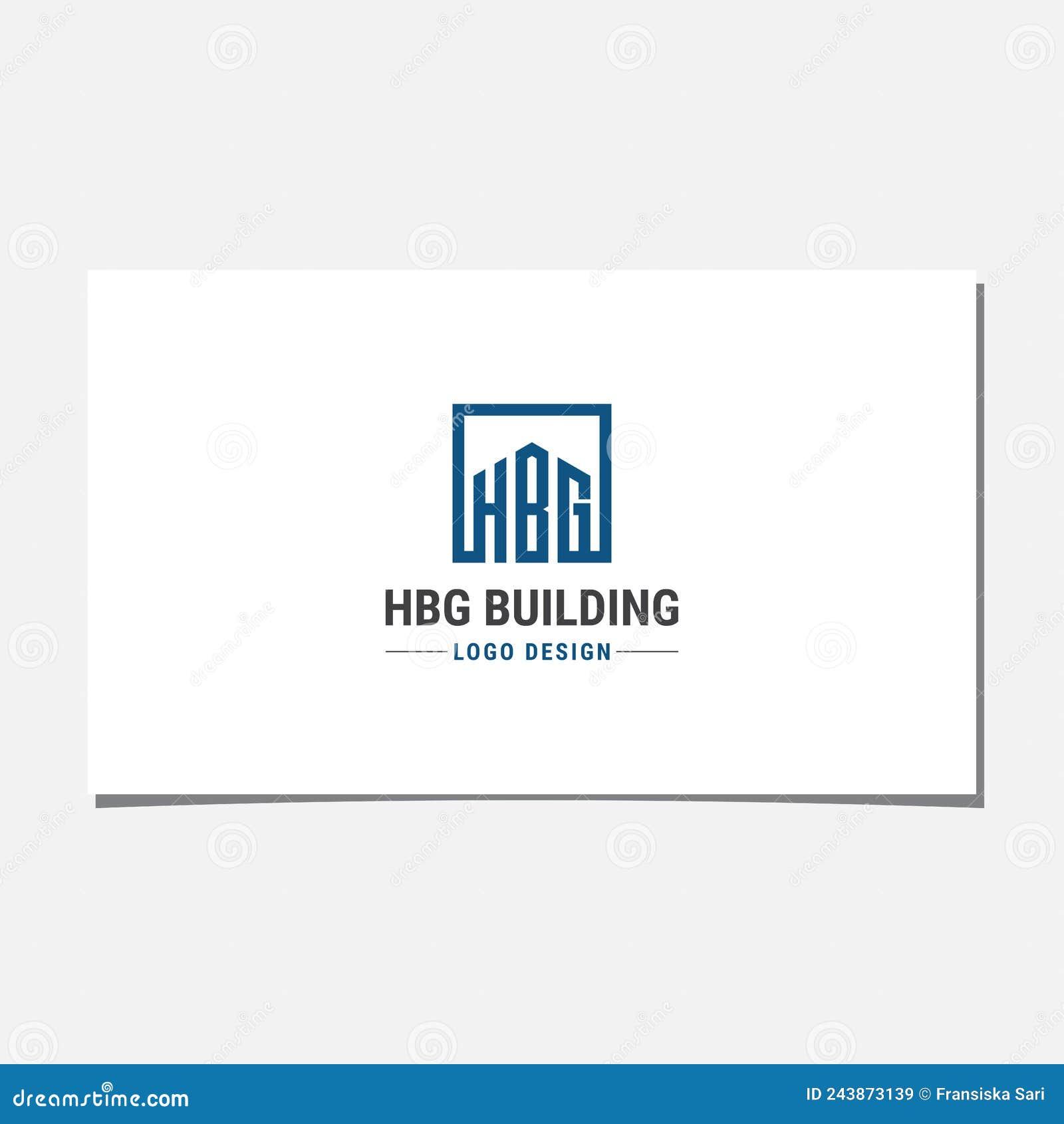 HBG BUILDING LOGO stock vector. Illustration of design - 243873139