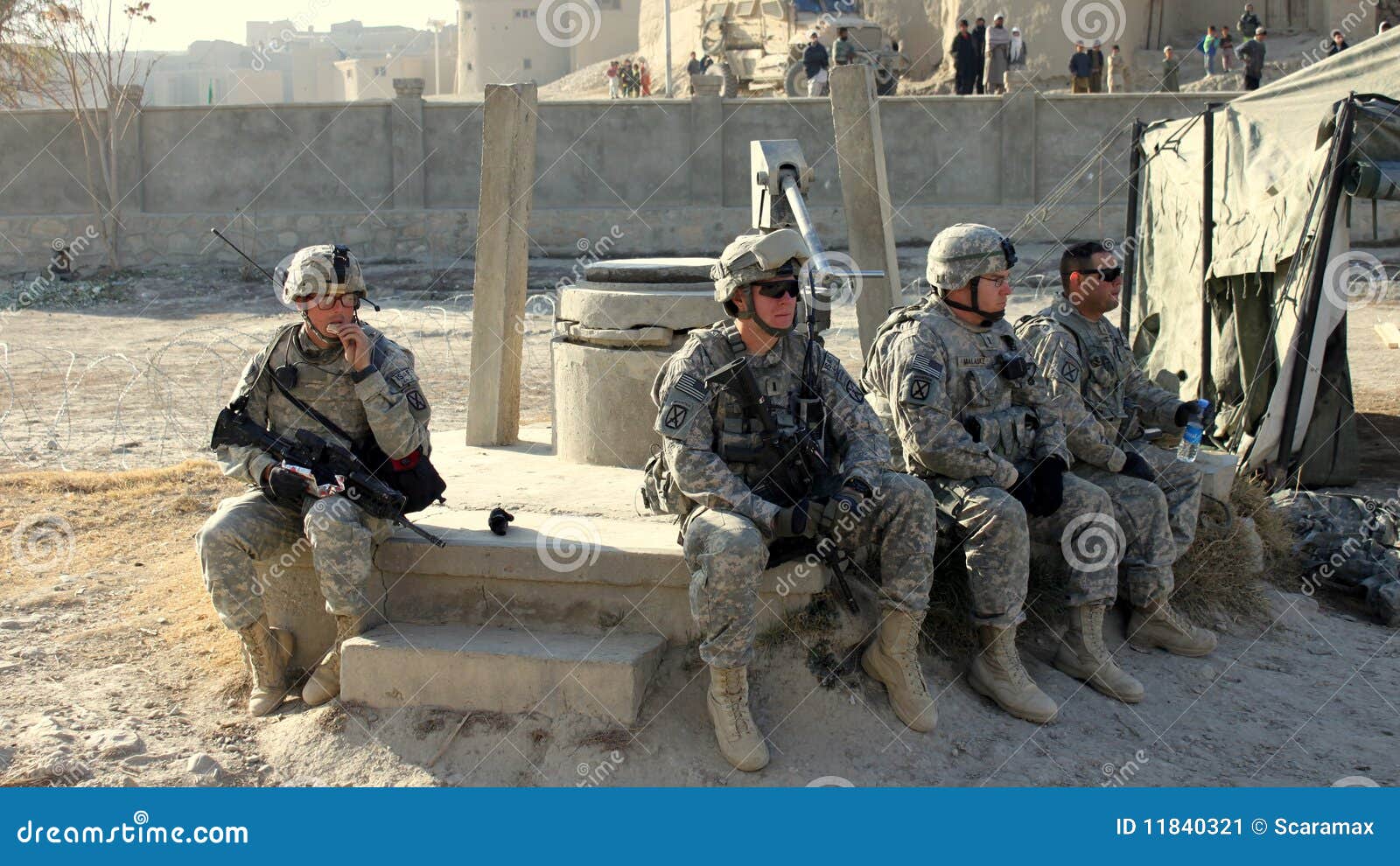 American troops resting editorial photo. Image of muslim - 11840321