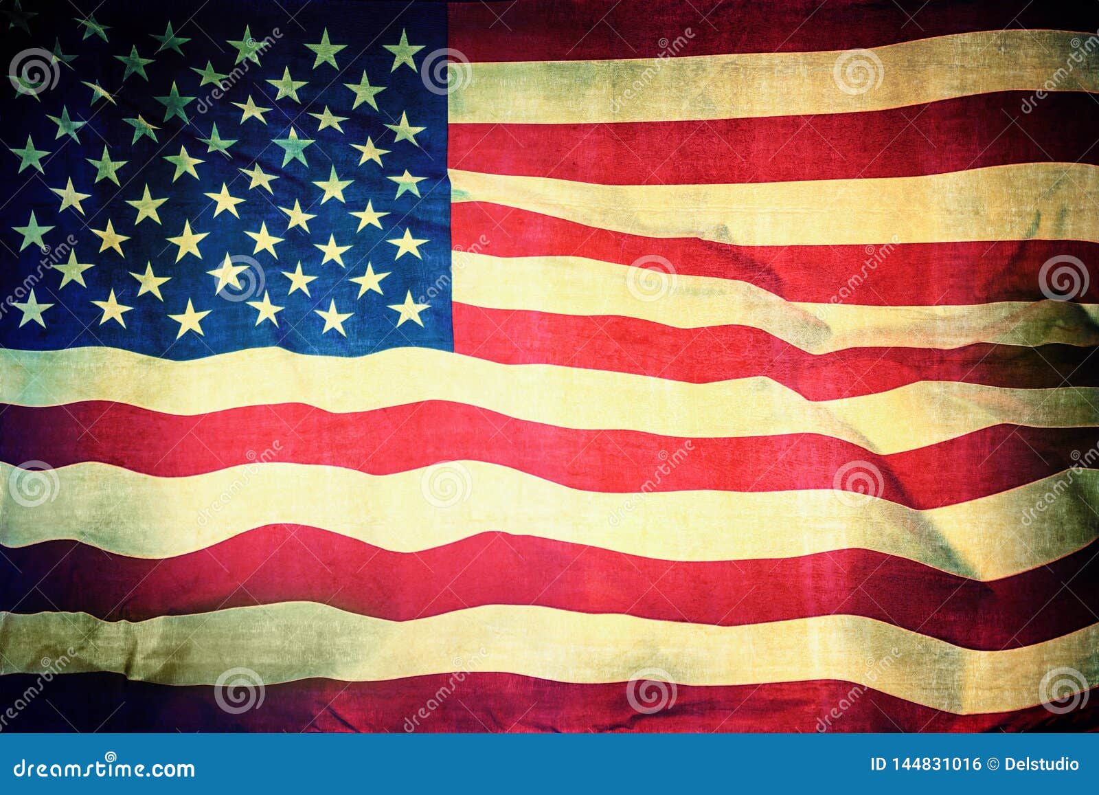 American Flag Vintage Background