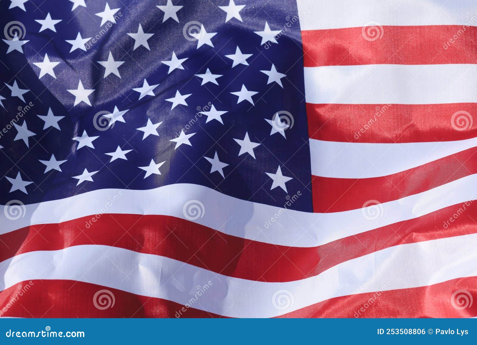 American USA Wave Flag. USA National Flag Stock Photo - Image of ...