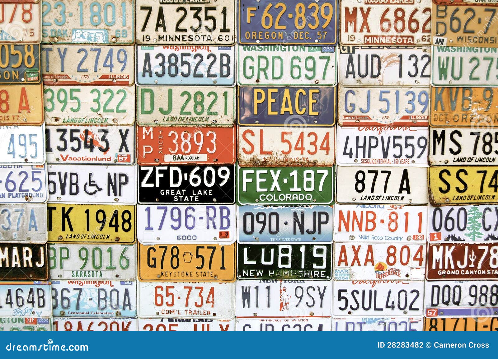American Vehicle Number Plates Editorial Photography - Image of ...