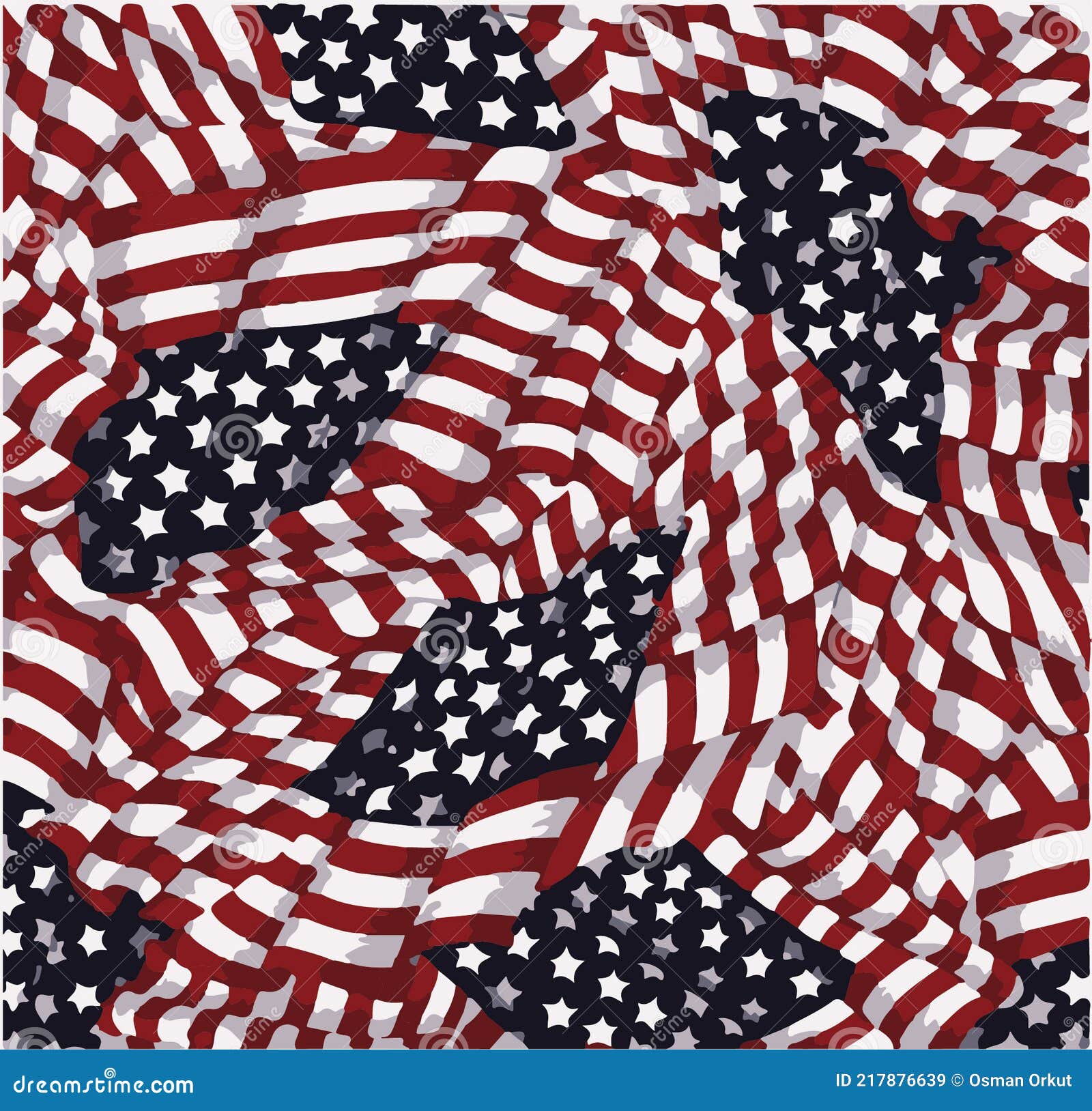 American wavy flag pattern stock vector. Illustration of pride - 217876639