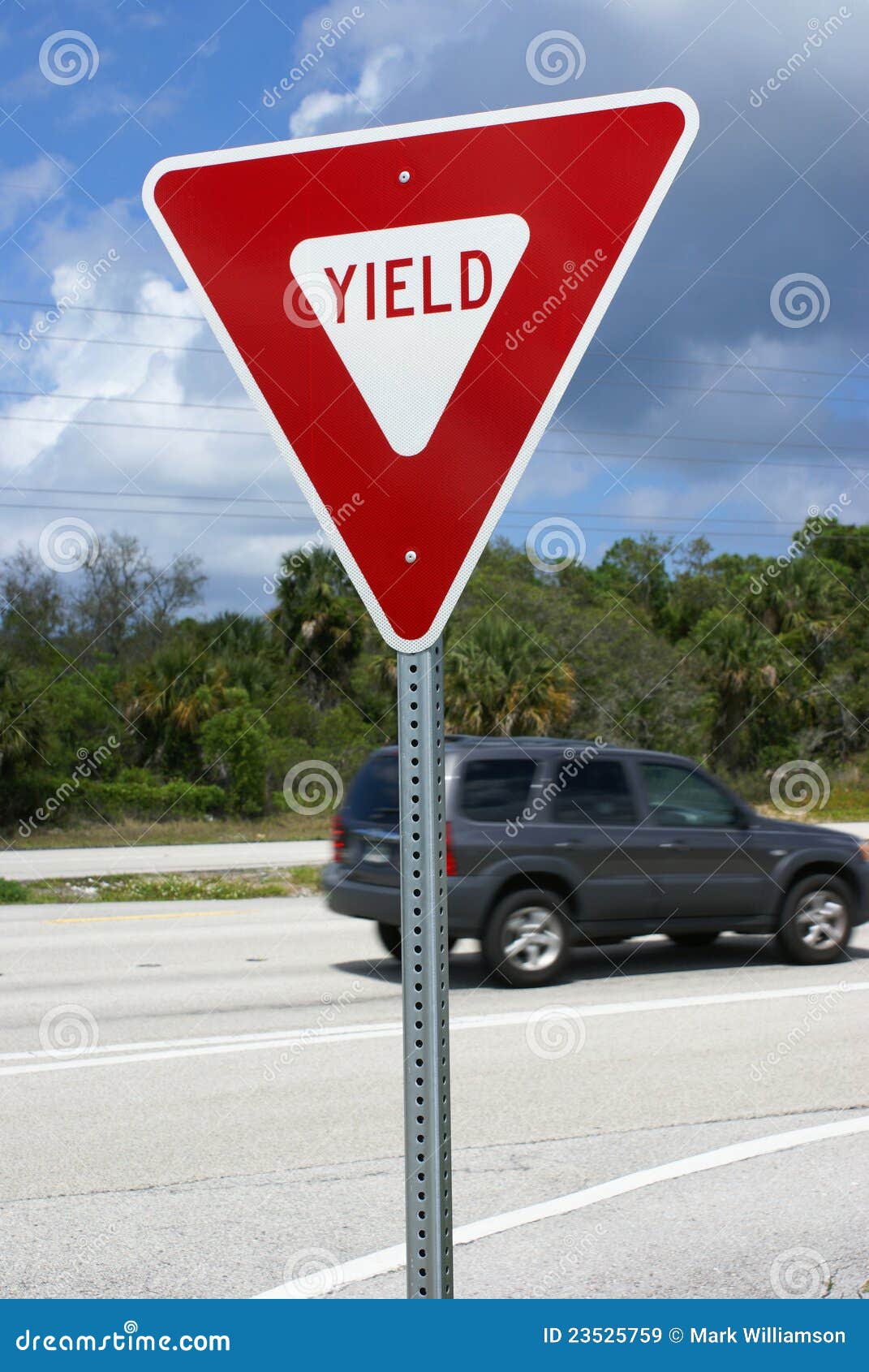 American yield road sign stock image. Image of route - 23525759
