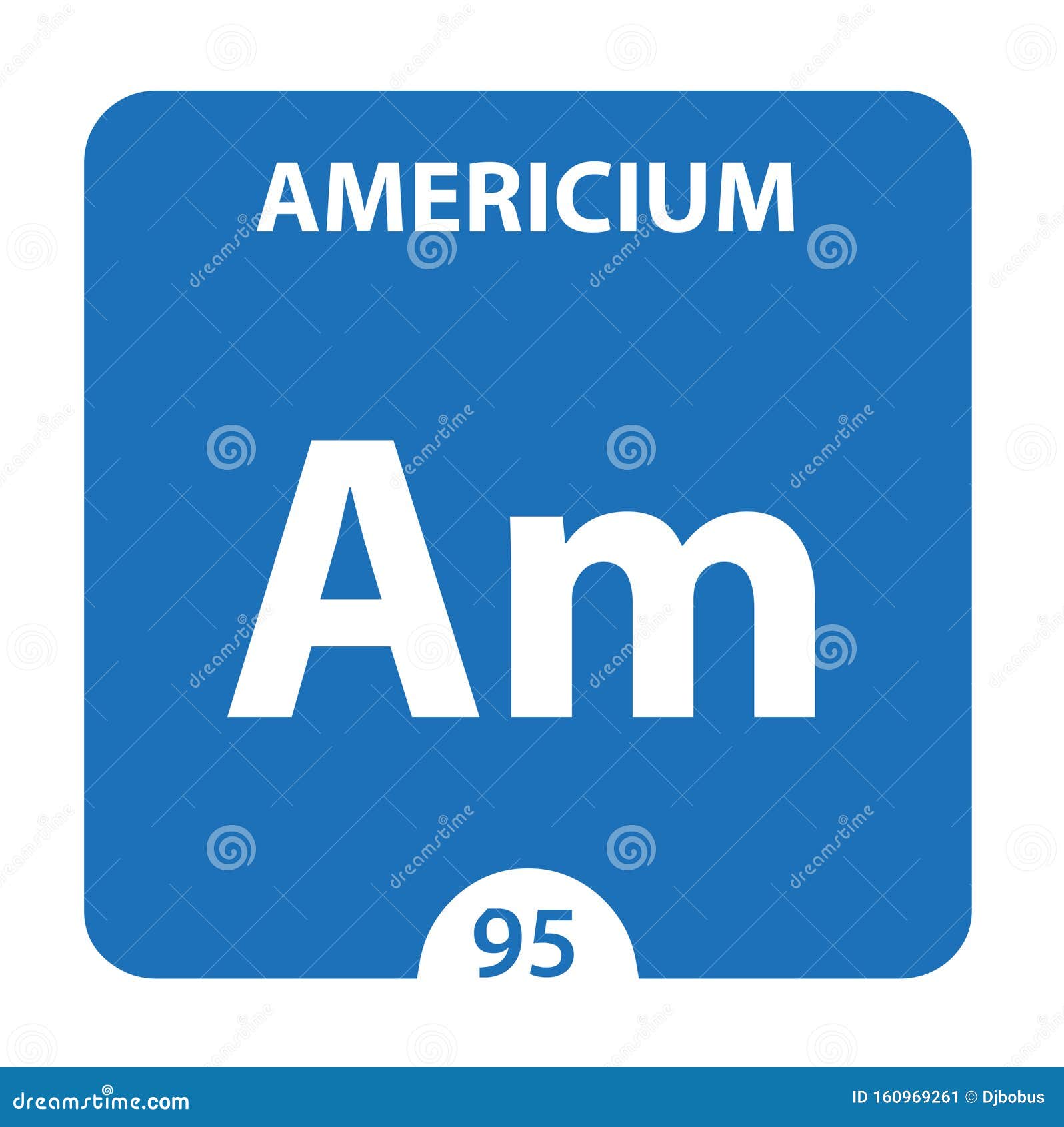 Americium Chemical Element. Concept Of Periodic Table. Cartoon Vector ...