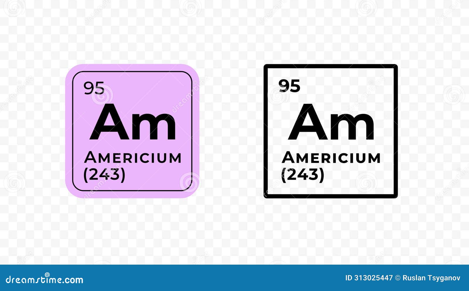 Americium Chemical Element Of Mendeleev Periodic Table On Pink ...