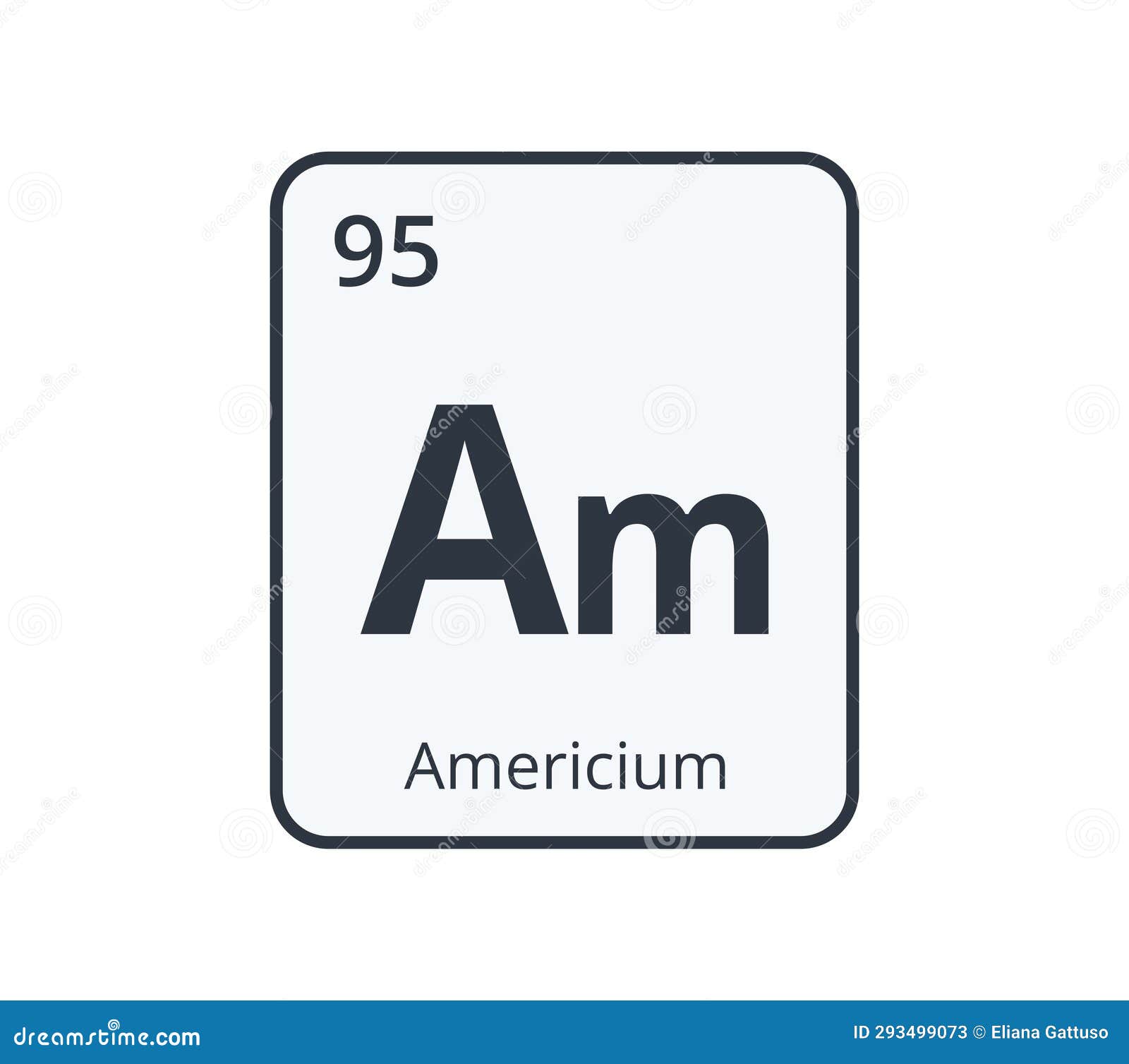 Americium Chemical Symbol. stock vector. Illustration of chemical ...